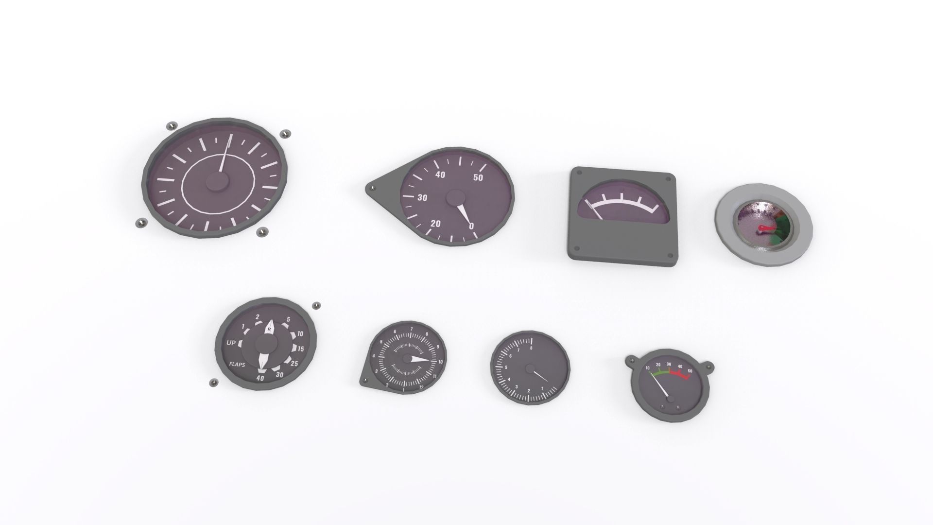 Dashboard 5 control panel with buttons and knobs 3D model | CGTrader