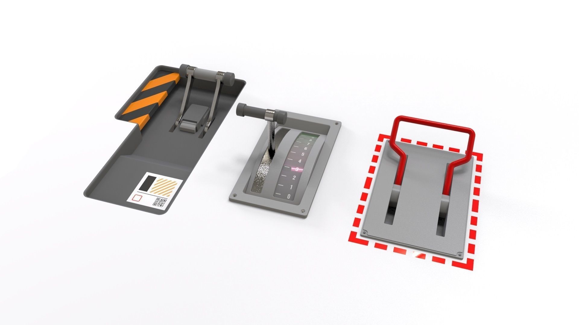 Dashboard 5 control panel with buttons and knobs 3D model | CGTrader