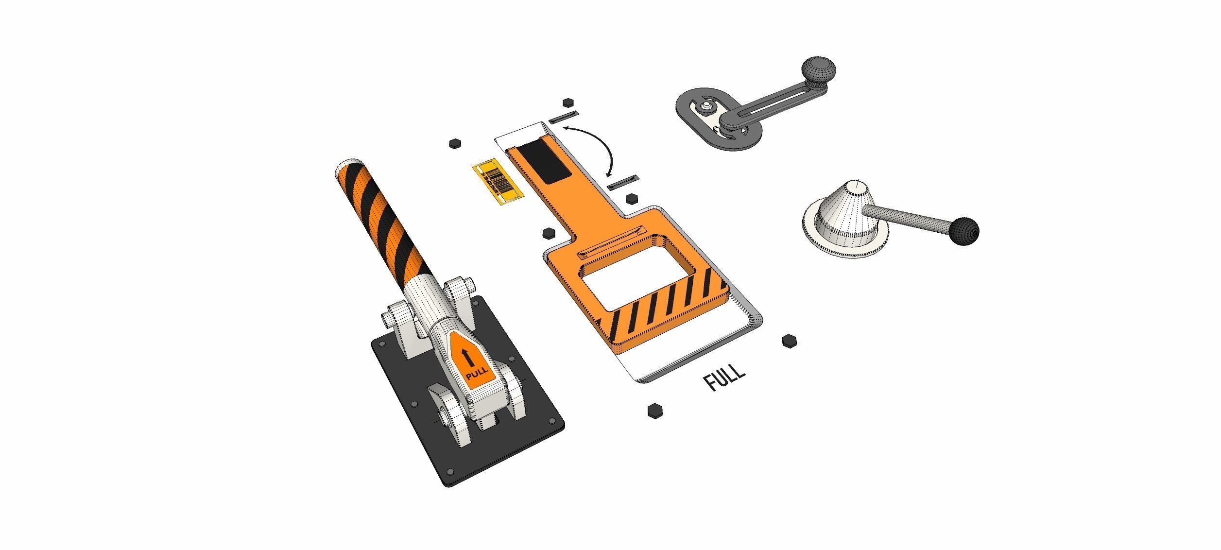 Dashboard 5 control panel with buttons and knobs 3D model | CGTrader