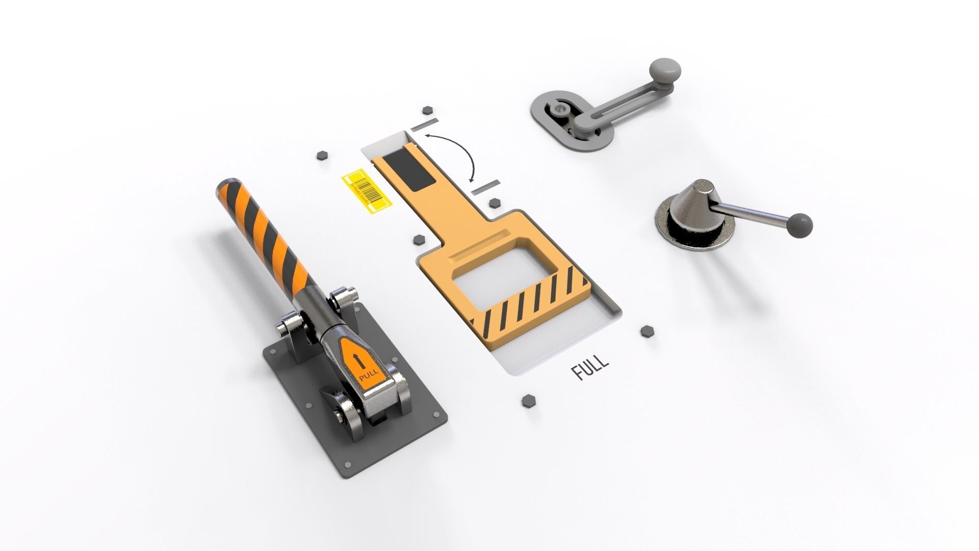 Dashboard 5 control panel with buttons and knobs 3D model | CGTrader