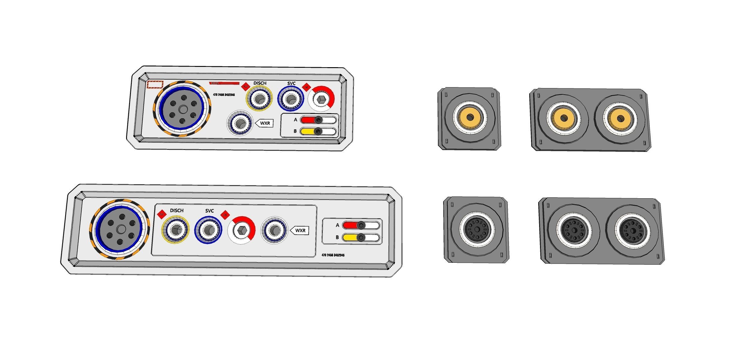 Dashboard 5 control panel with buttons and knobs 3D model | CGTrader