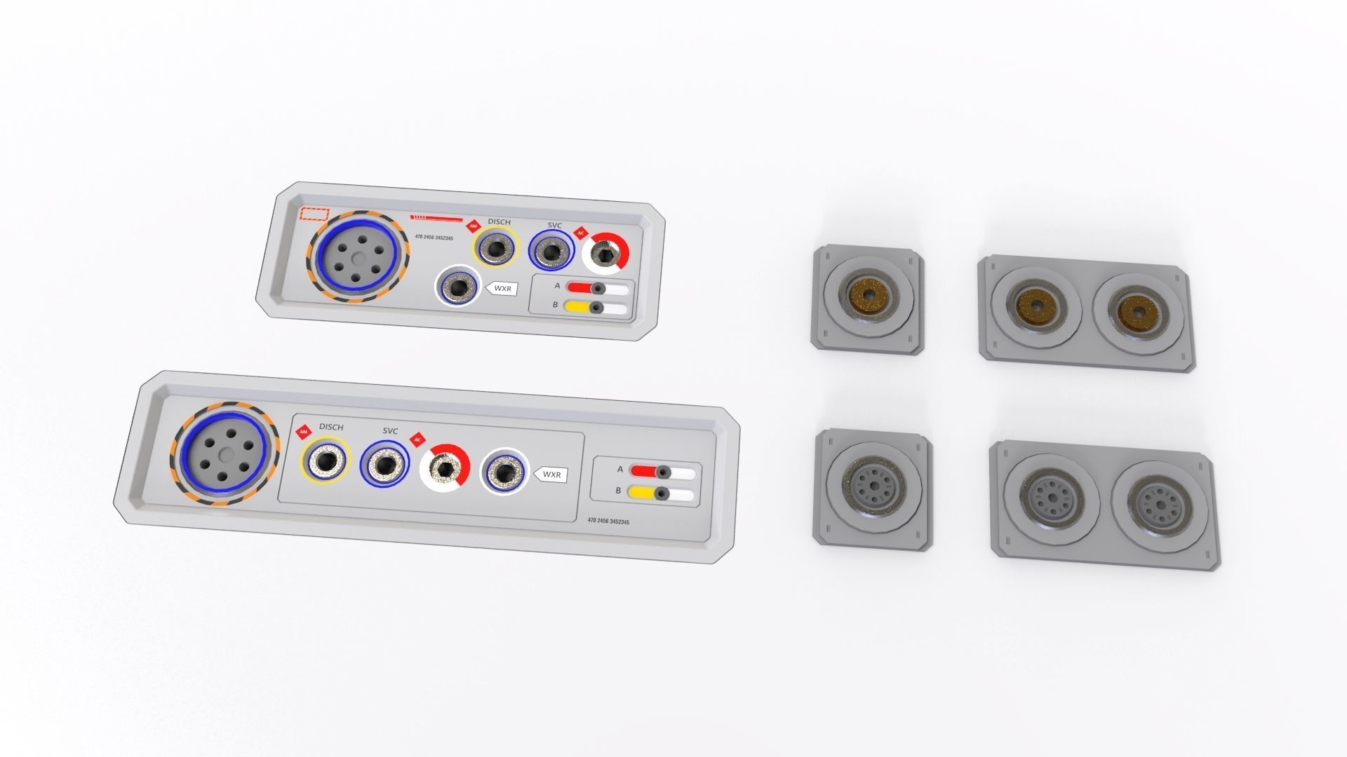 Dashboard 5 control panel with buttons and knobs 3D model | CGTrader