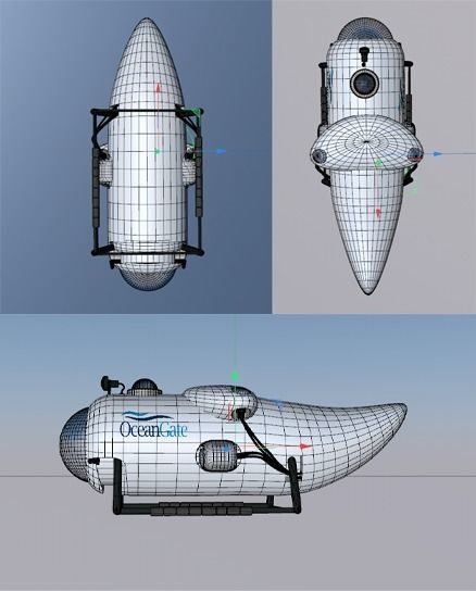 3D model ocean gate Bluegate Titan Submarine oceangate VR / AR / low ...