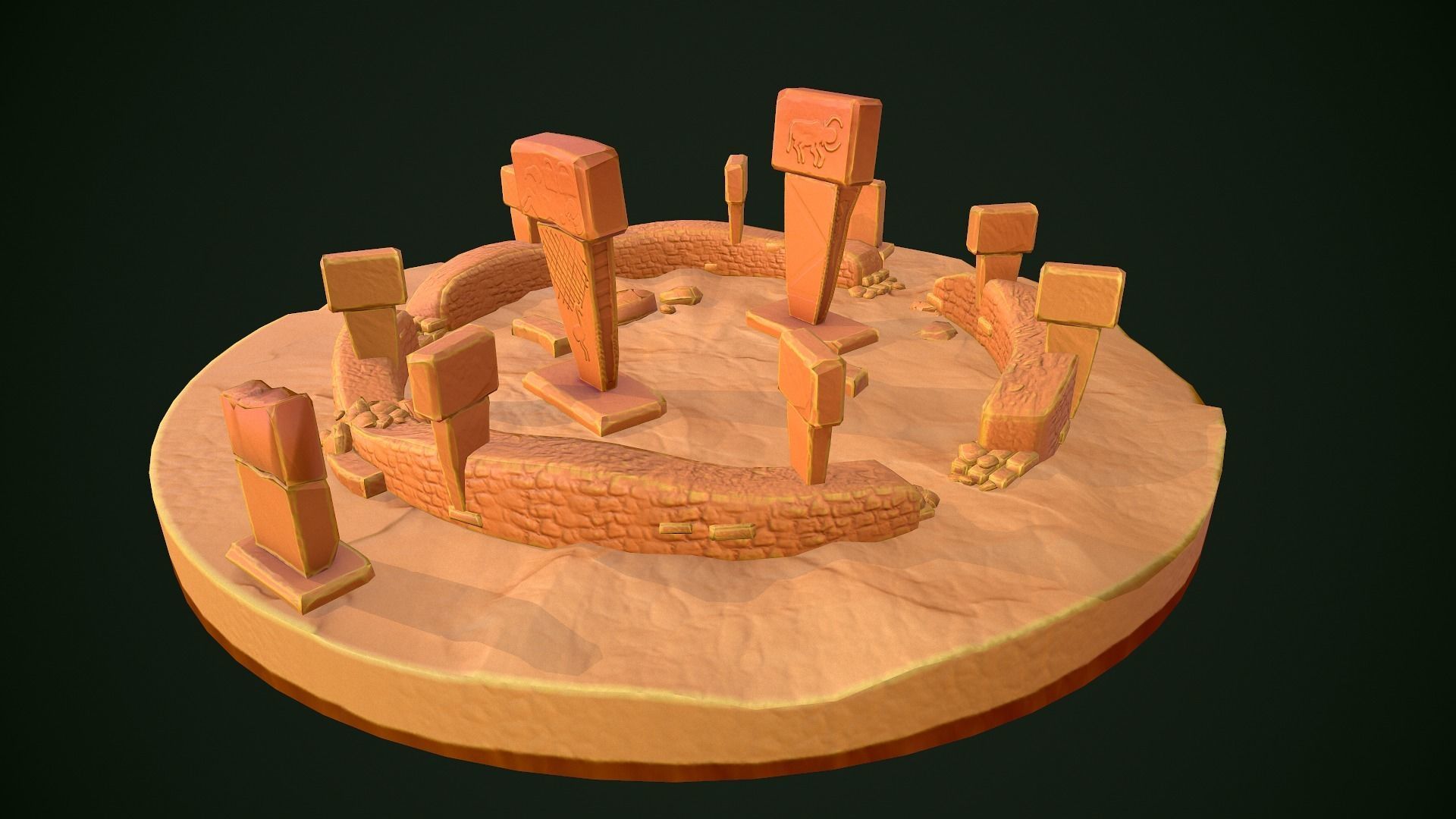 3D model Stylized Gobekli Tepe VR / AR / low-poly | CGTrader