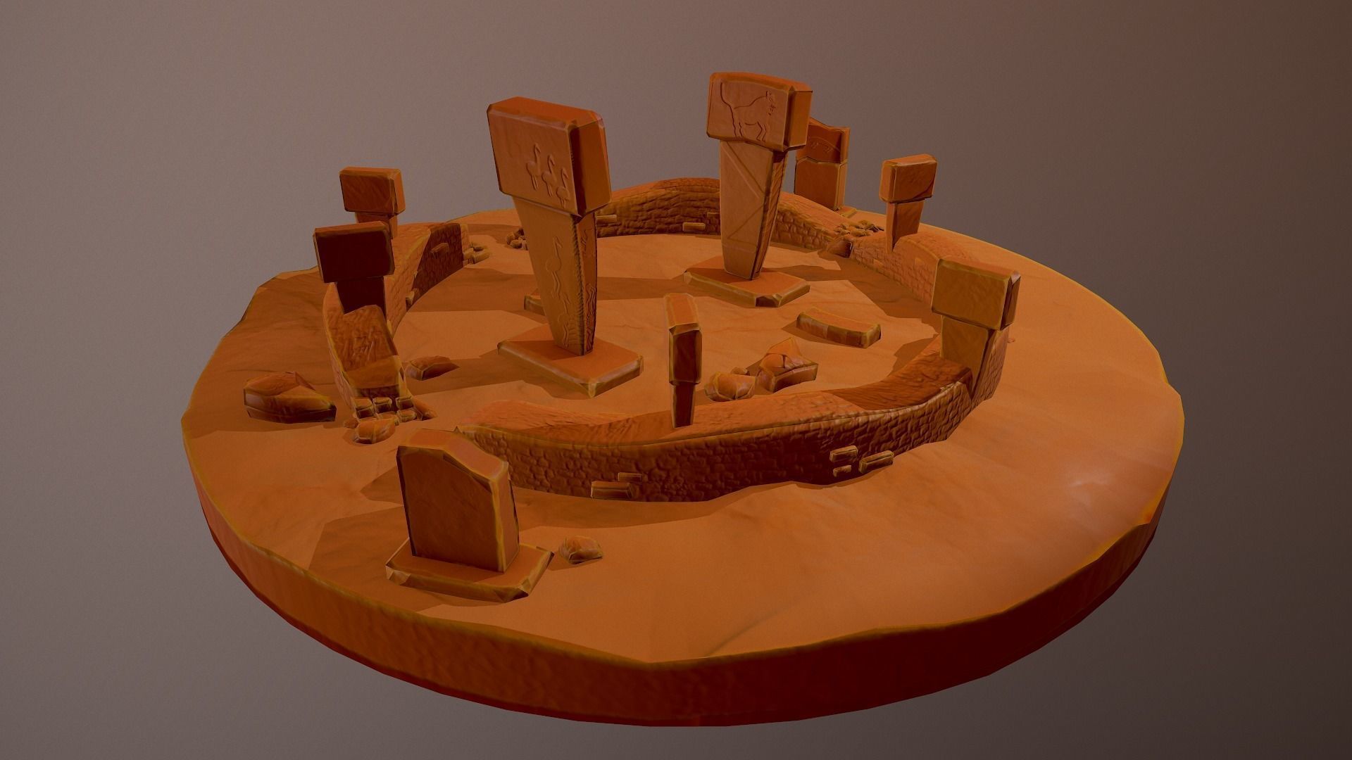 3D model Stylized Gobekli Tepe VR / AR / low-poly | CGTrader