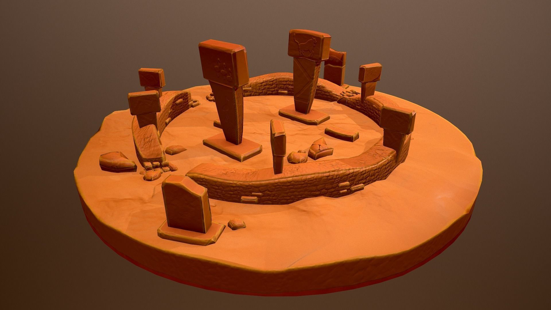 3D model Stylized Gobekli Tepe VR / AR / low-poly | CGTrader