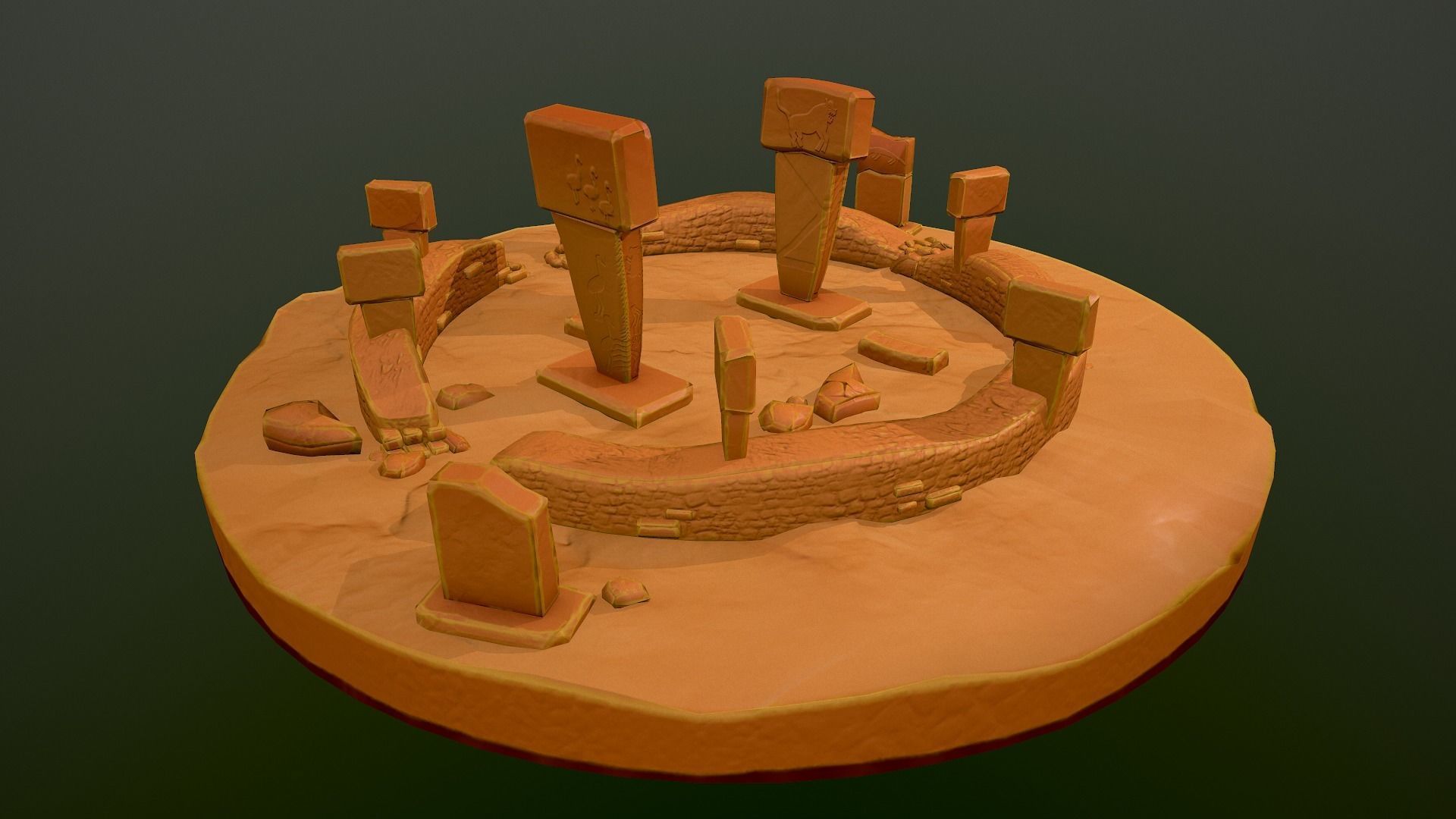 3D model Stylized Gobekli Tepe VR / AR / low-poly | CGTrader