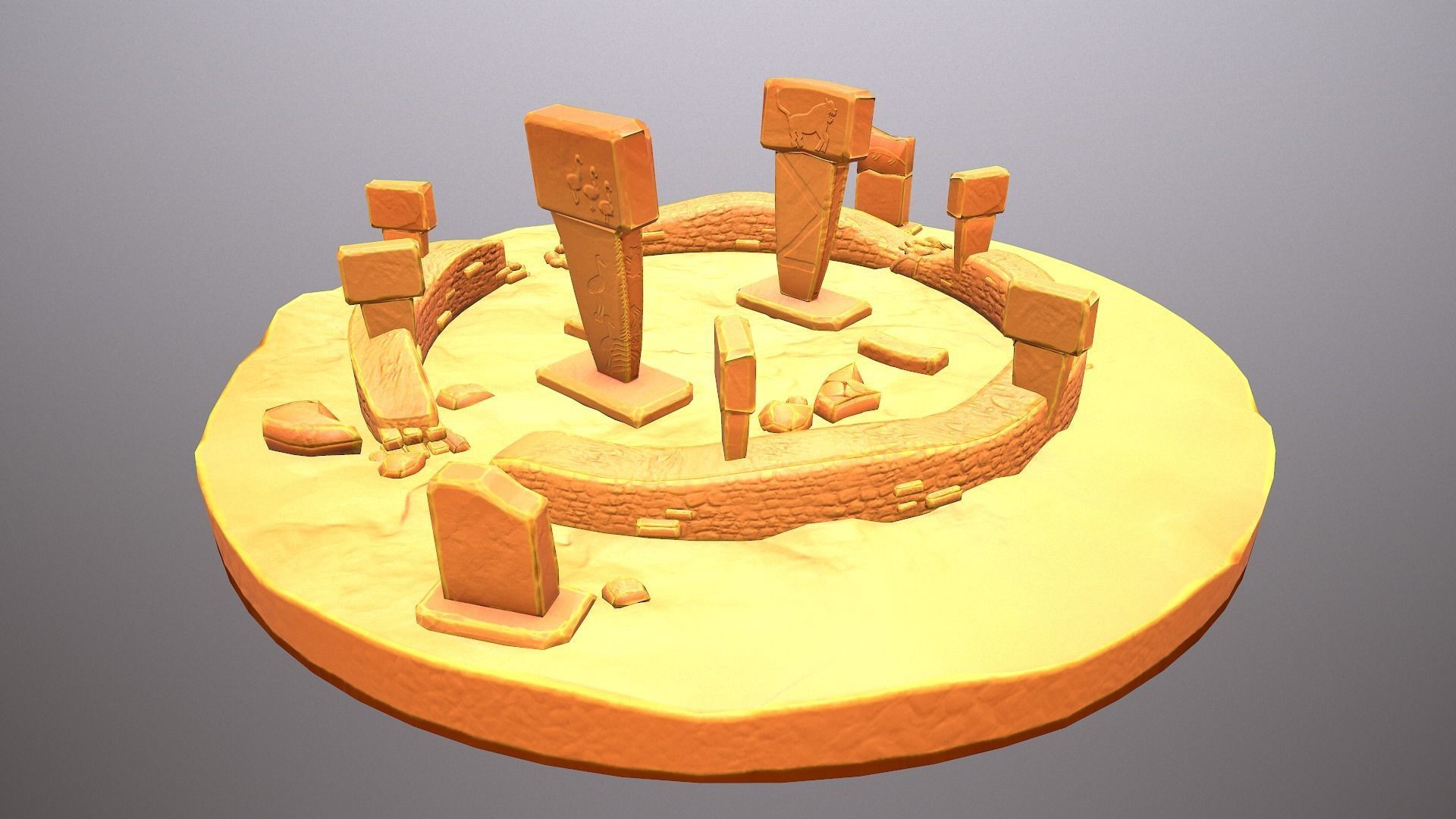 3D model Stylized Gobekli Tepe VR / AR / low-poly | CGTrader