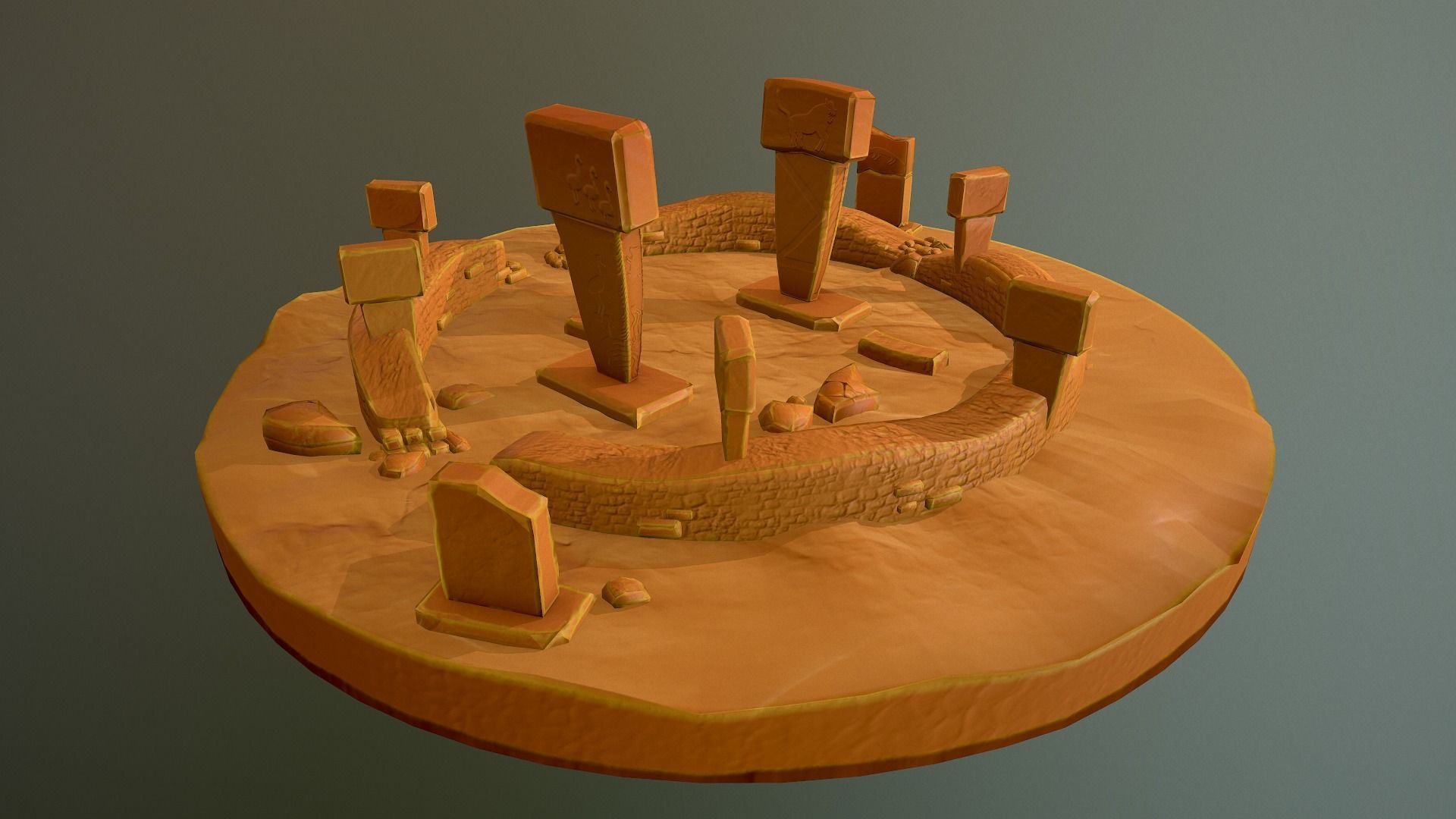 3D model Stylized Gobekli Tepe VR / AR / low-poly | CGTrader