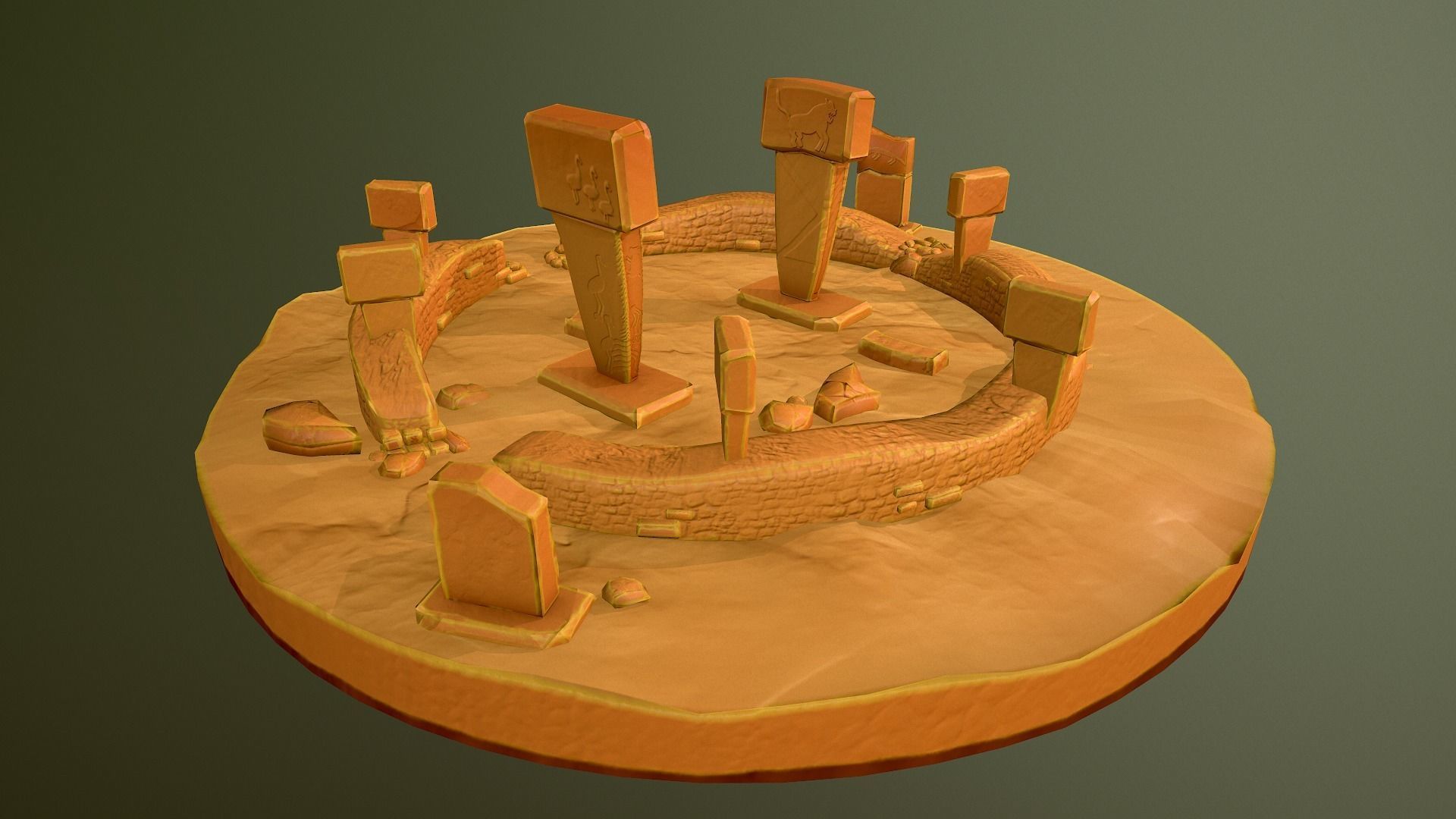 3D model Stylized Gobekli Tepe VR / AR / low-poly | CGTrader
