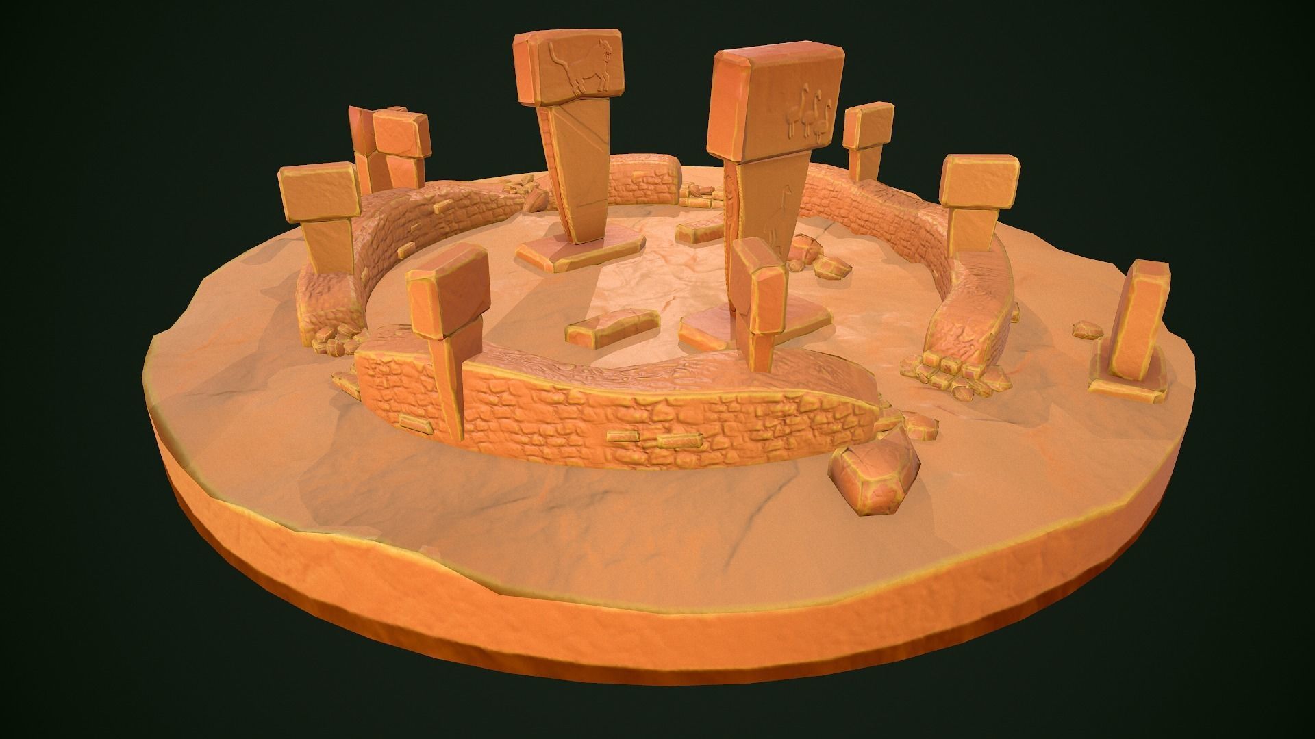 3D model Stylized Gobekli Tepe VR / AR / low-poly | CGTrader