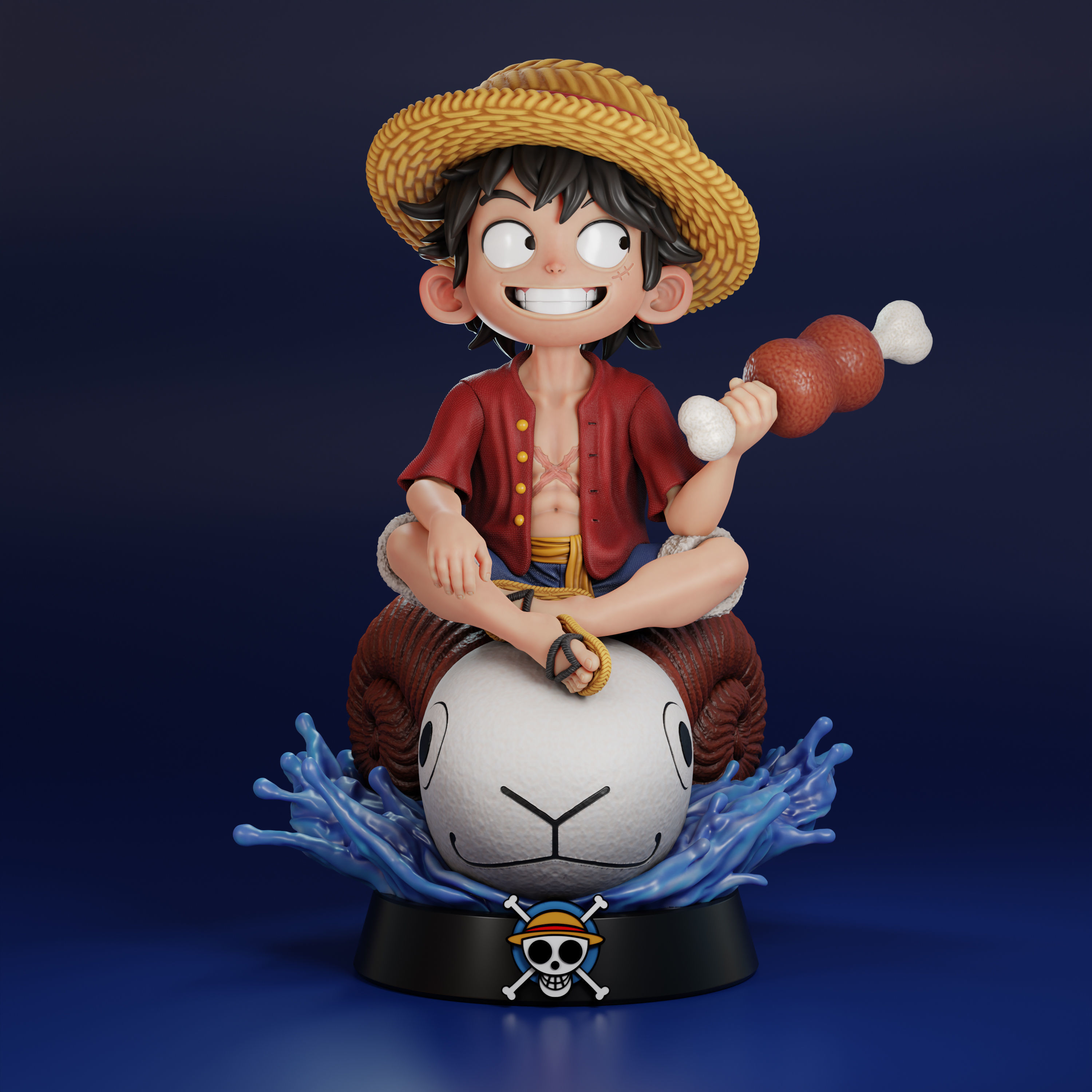 Luffy - One Piece 3D model 3D printable | CGTrader