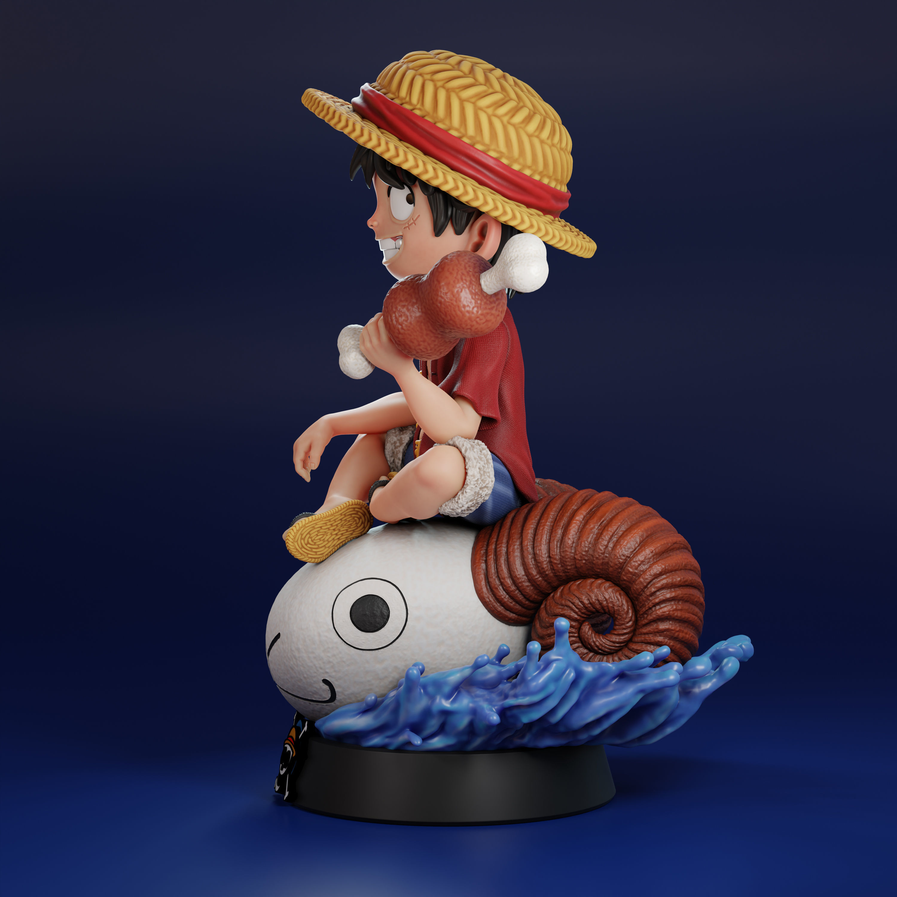 Luffy - One Piece 3D model 3D printable | CGTrader