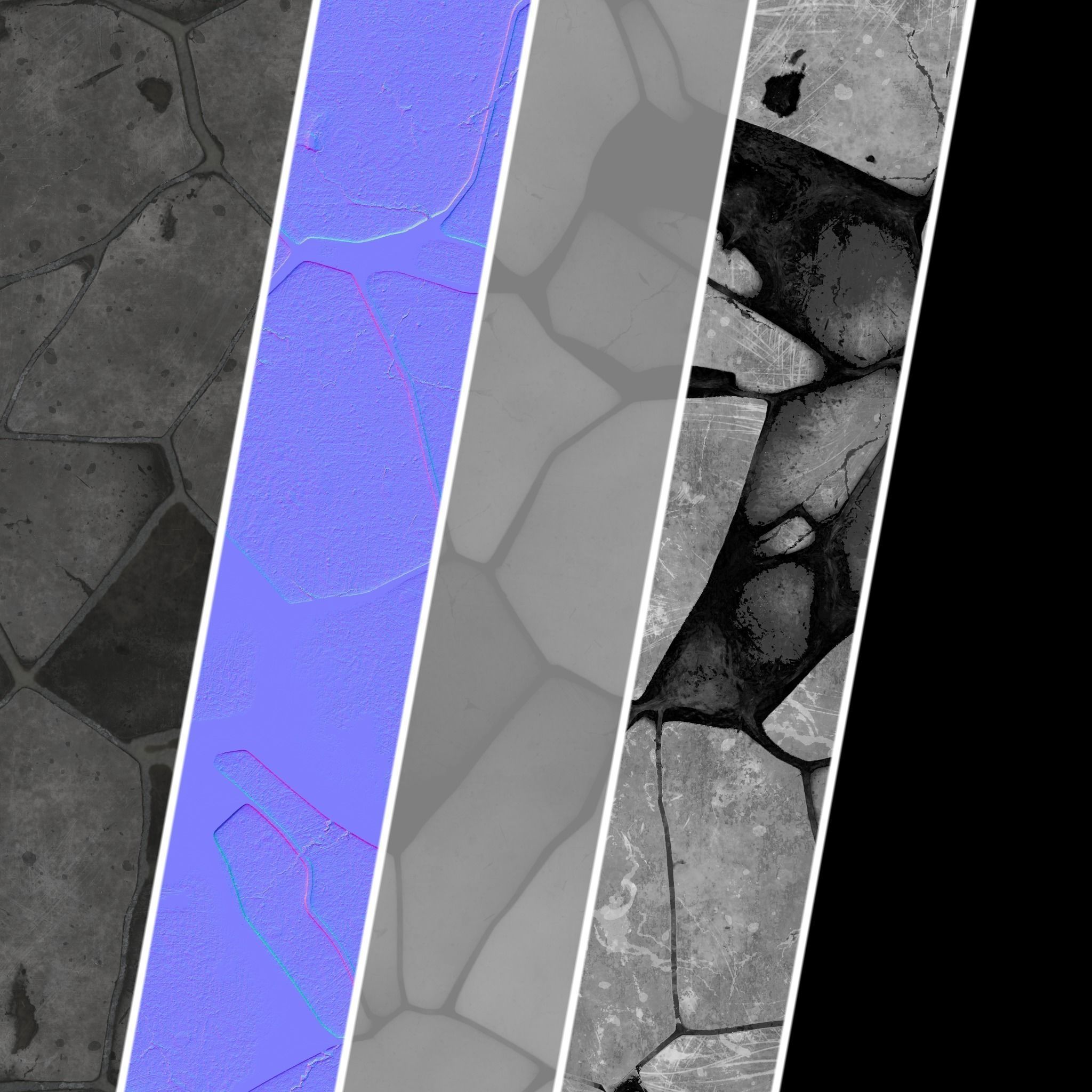 Texture Pavement Materials 87- Sbsar Pbr 4k Seamless VR / AR / low-poly ...