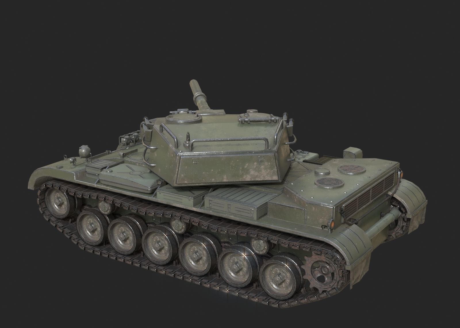 3D model 3 coatings of PLA Army WZ1224 Main Battle Tank MBT VR / AR ...