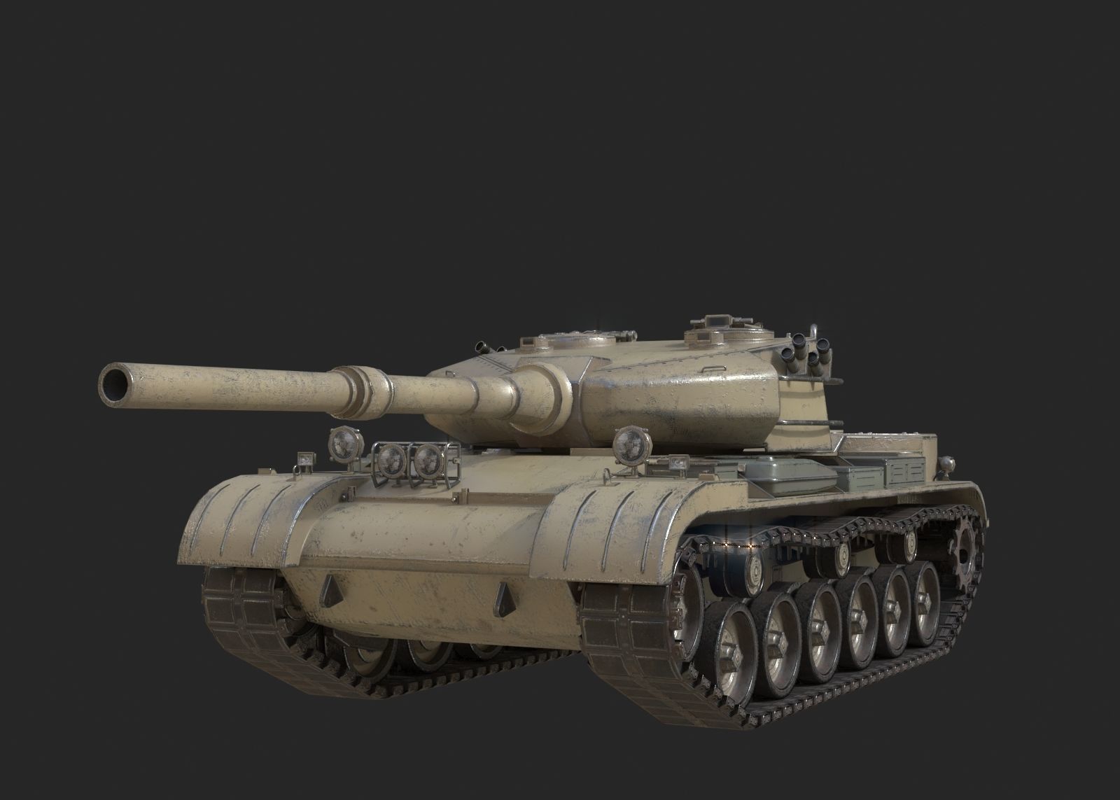 3D model 3 coatings of PLA Army WZ1224 Main Battle Tank MBT VR / AR ...