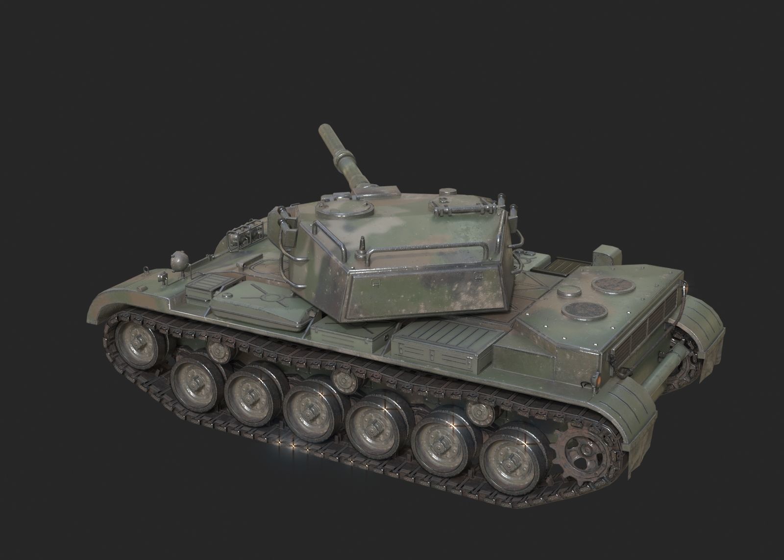 3D model 3 coatings of PLA Army WZ1224 Main Battle Tank MBT VR / AR ...