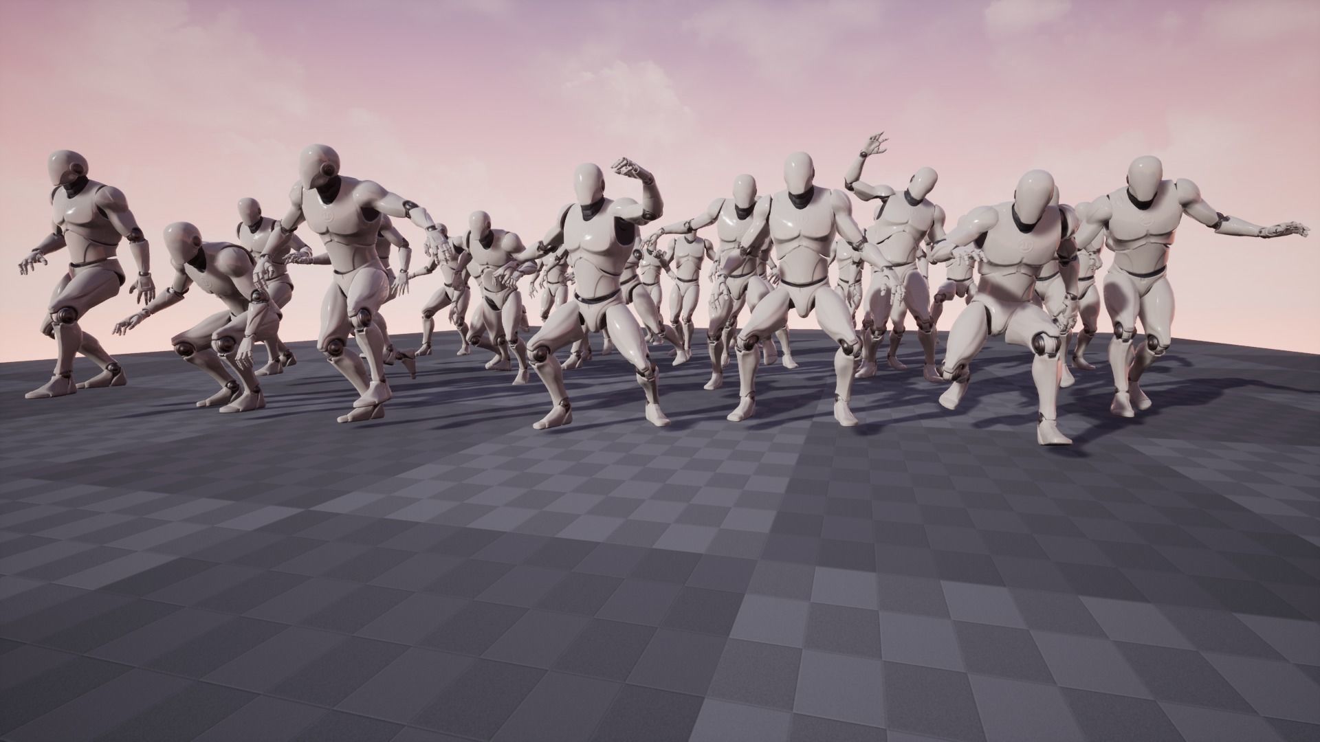 3D model Searche Horror Animations UE4 skeleton 26pc VR / AR / low-poly ...