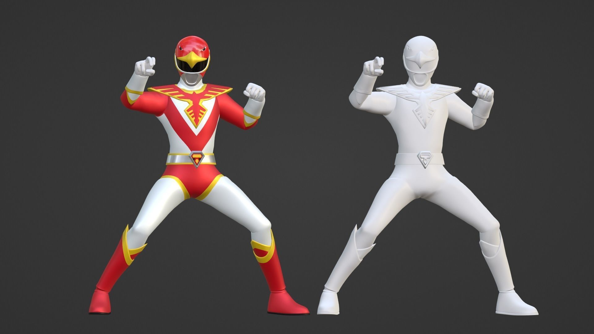 Red Hawk - Chojin Sentai Jetman 3D model rigged | CGTrader