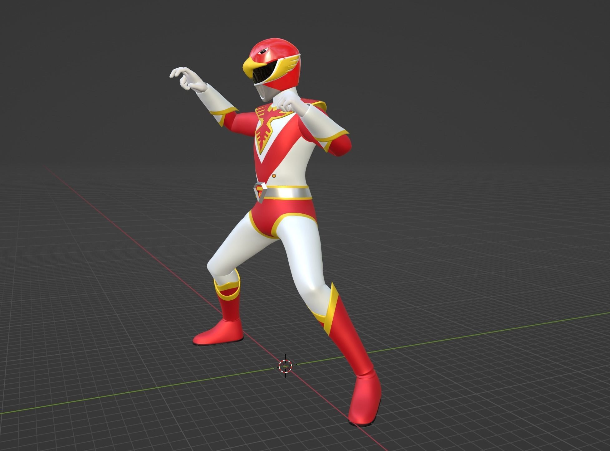 Red Hawk - Chojin Sentai Jetman 3D model rigged | CGTrader
