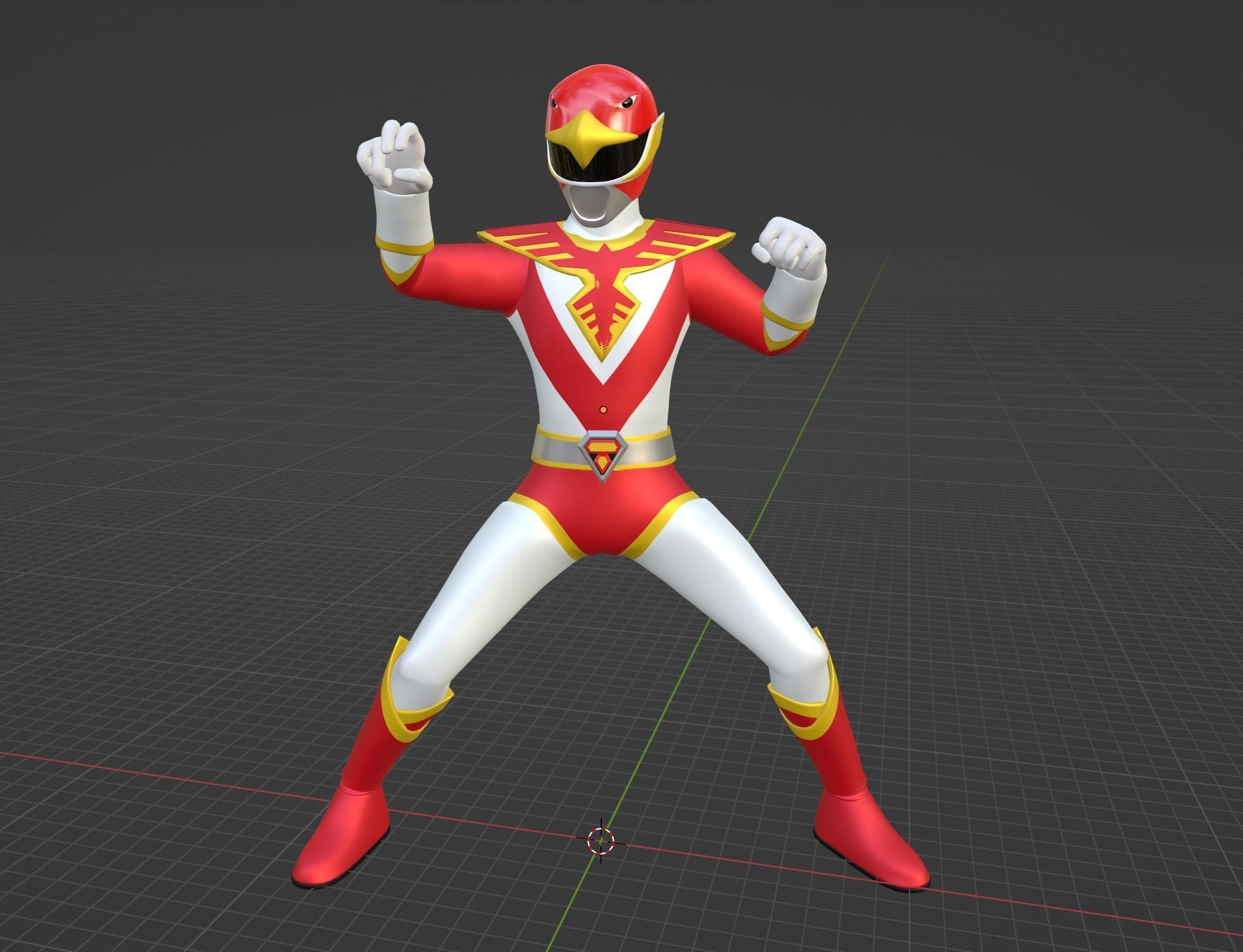 Red Hawk - Chojin Sentai Jetman 3D model rigged | CGTrader