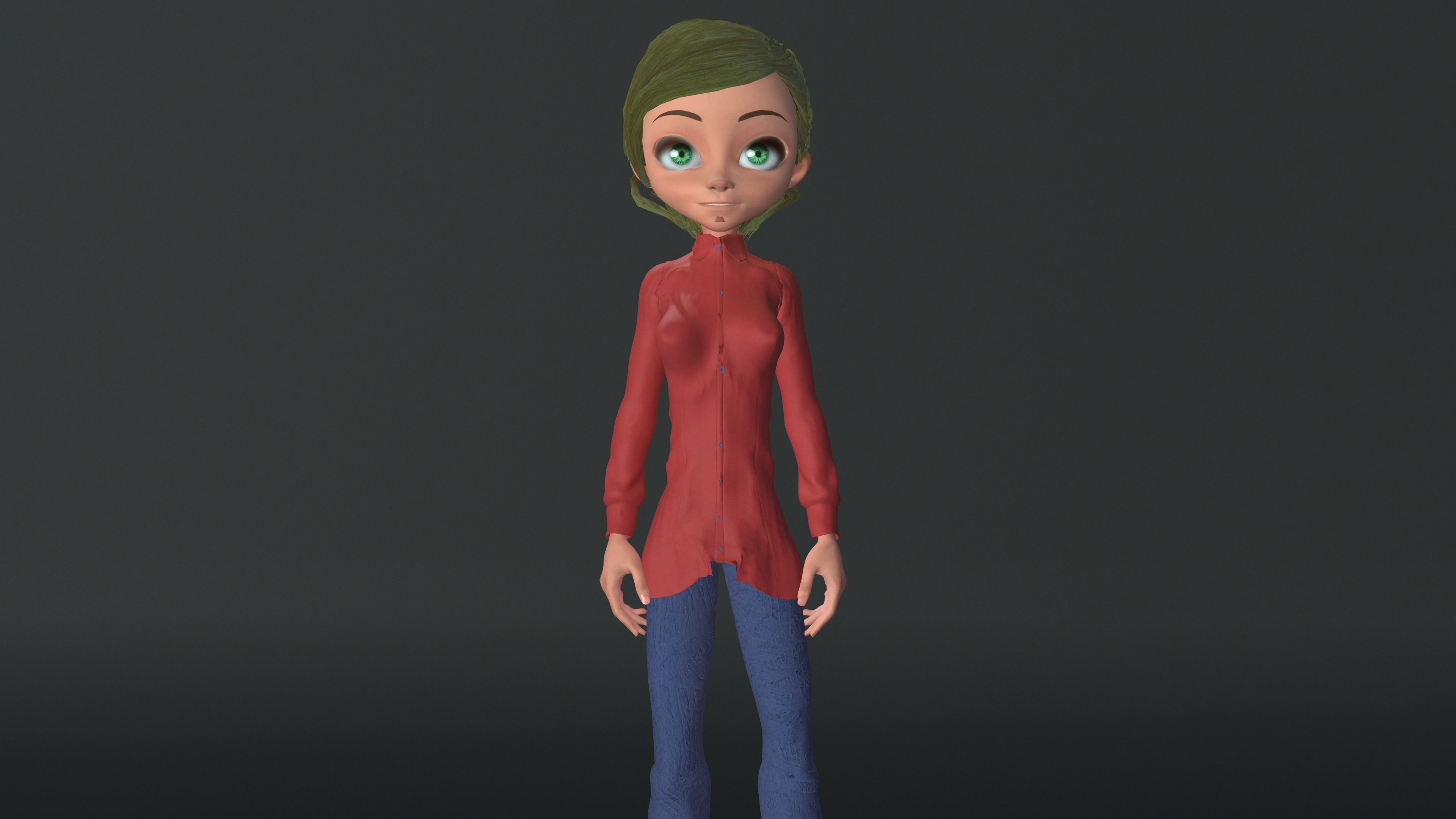 3D model Susan Charles - Toon Style VR / AR / low-poly | CGTrader