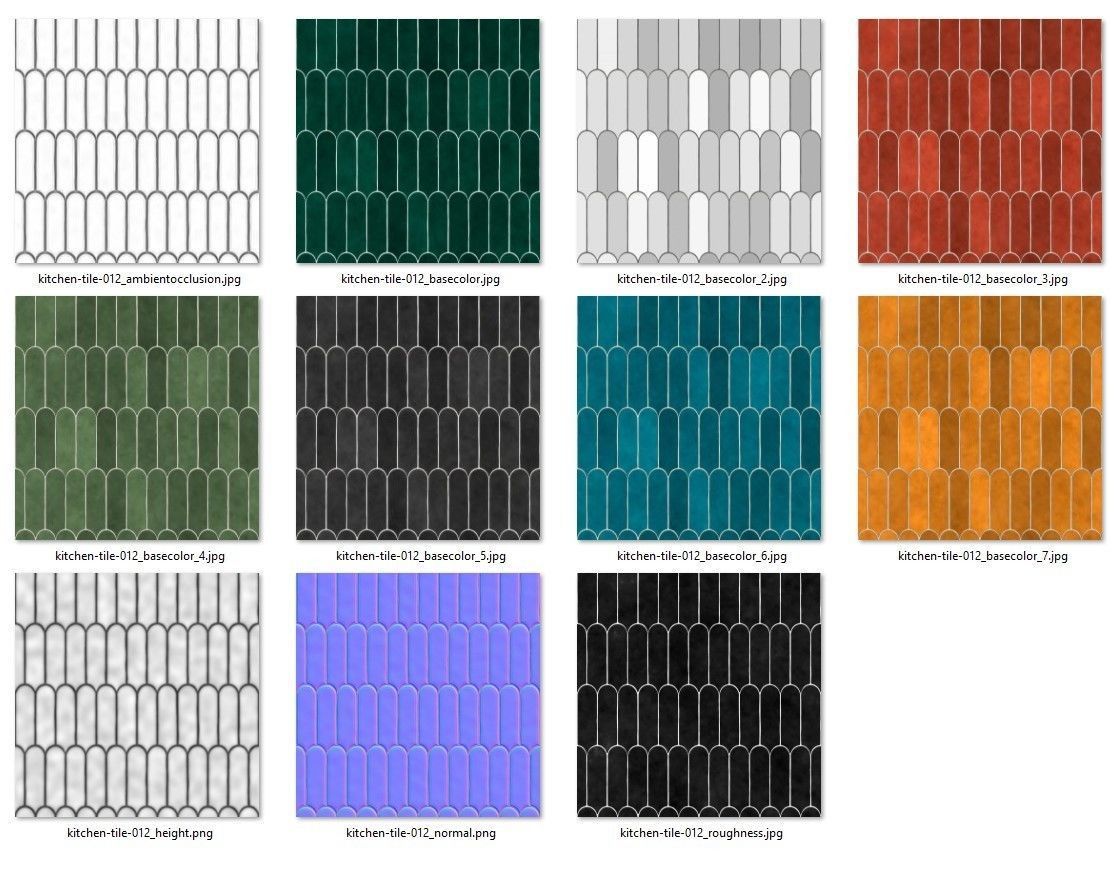 kitchen glaze tile PBR texture 012 Texture | CGTrader