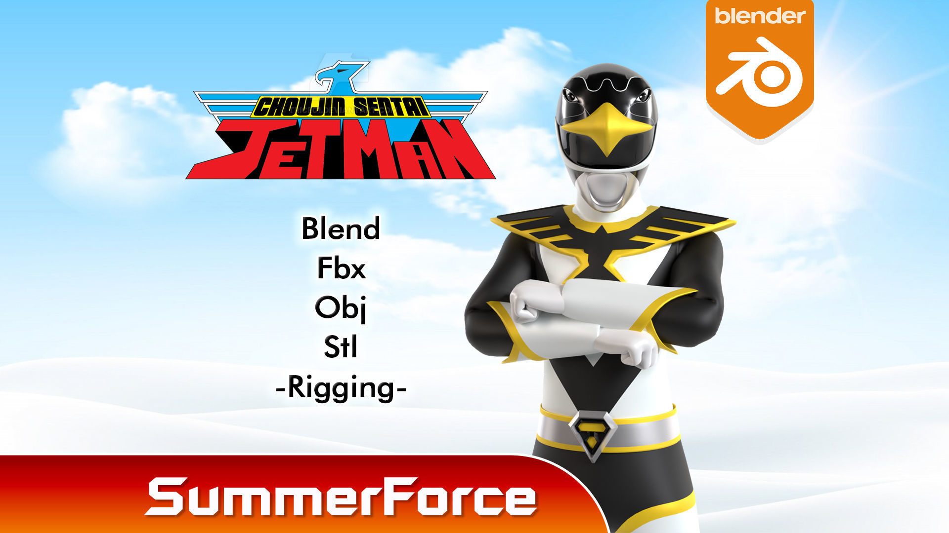 Black Condor - Chojin Sentai Jetman 3D model rigged | CGTrader