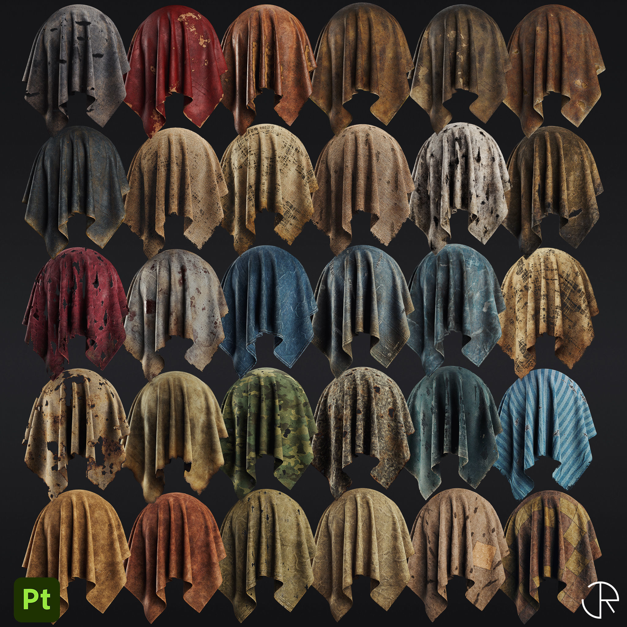 Cloth Damaged Smart materials Vol 01 Texture | CGTrader