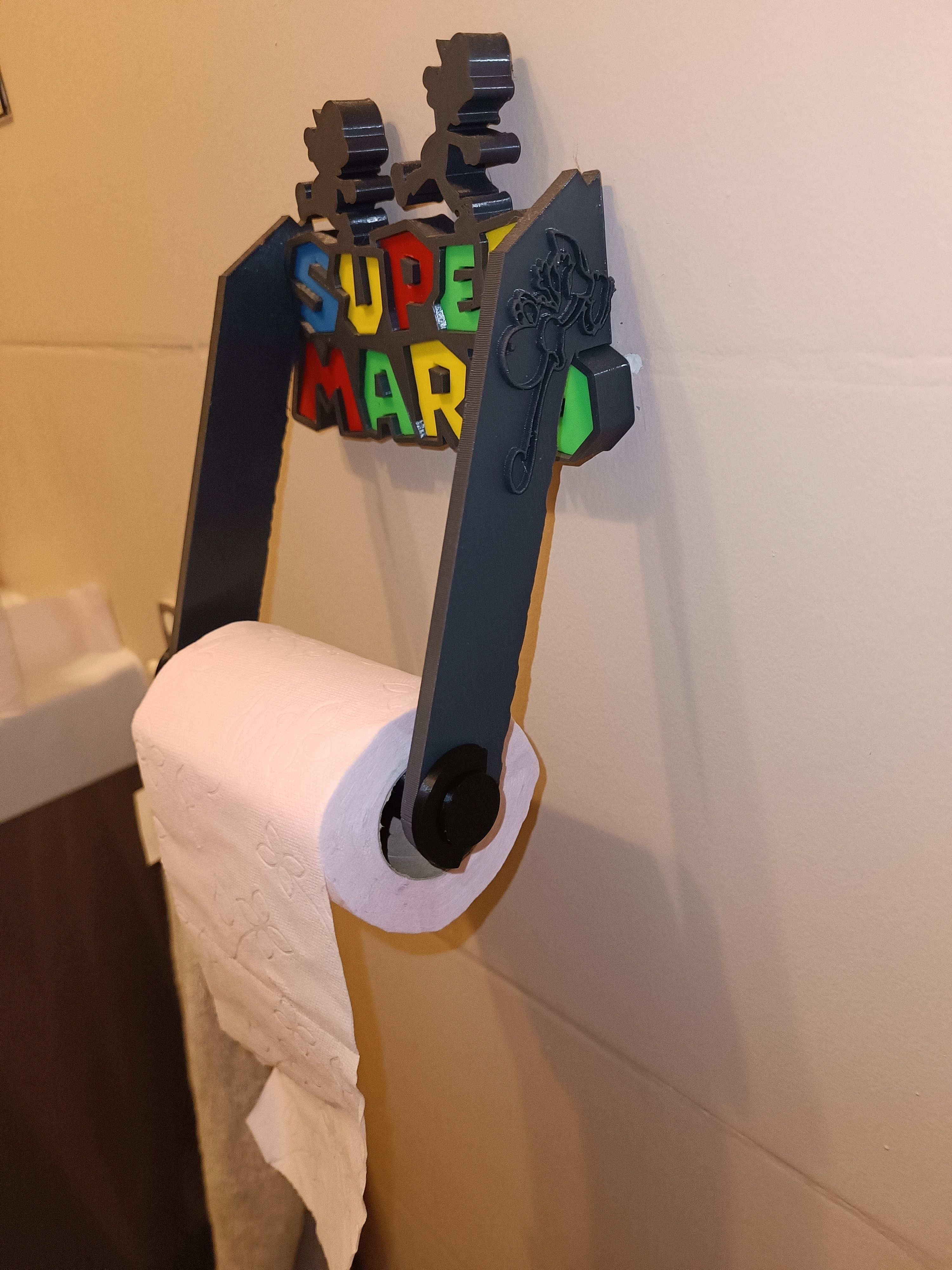SUPER MARIO BROS TOILET PAPER HOLDER 3D model 3D printable | CGTrader