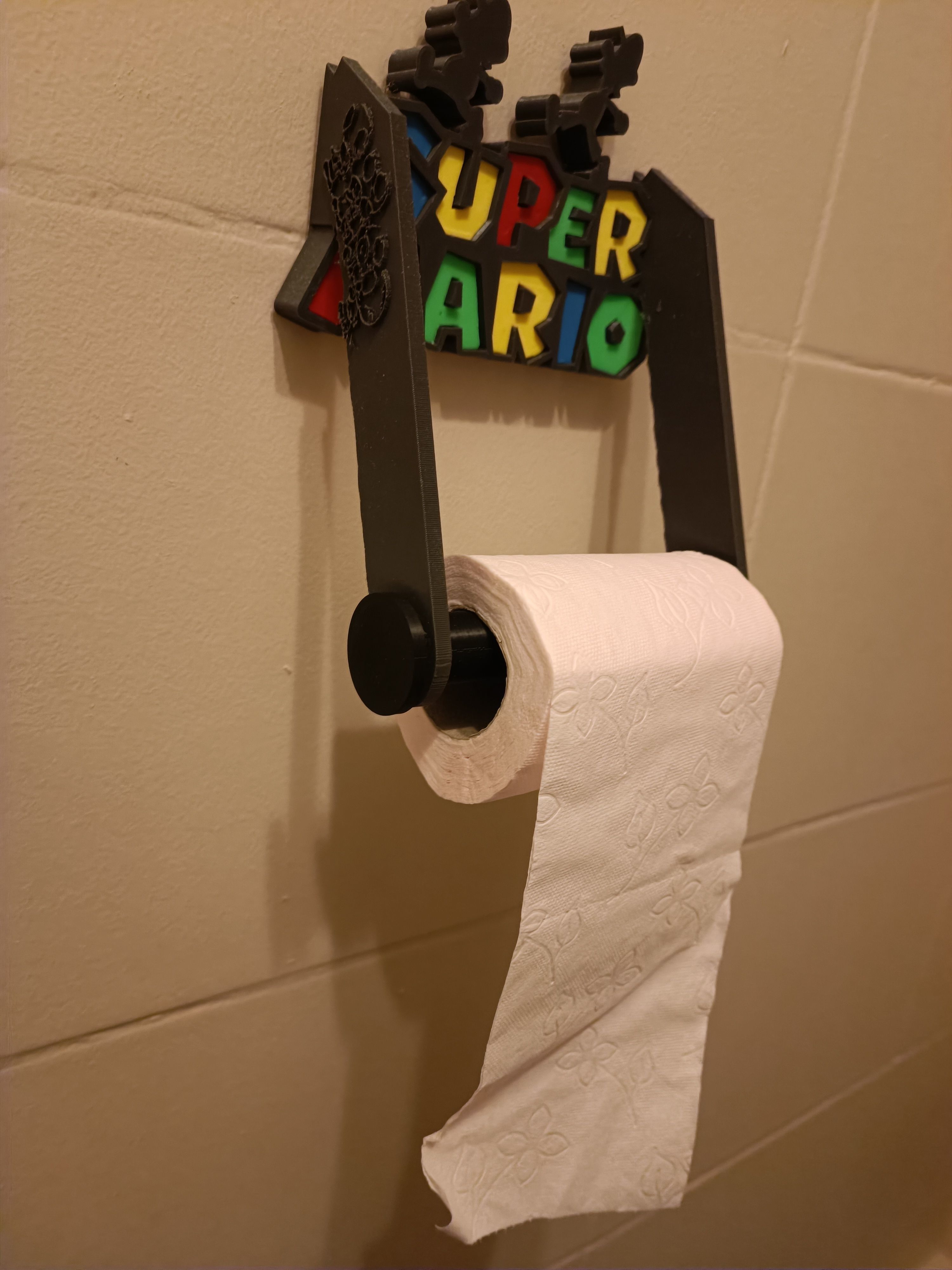 SUPER MARIO BROS TOILET PAPER HOLDER 3D model 3D printable | CGTrader