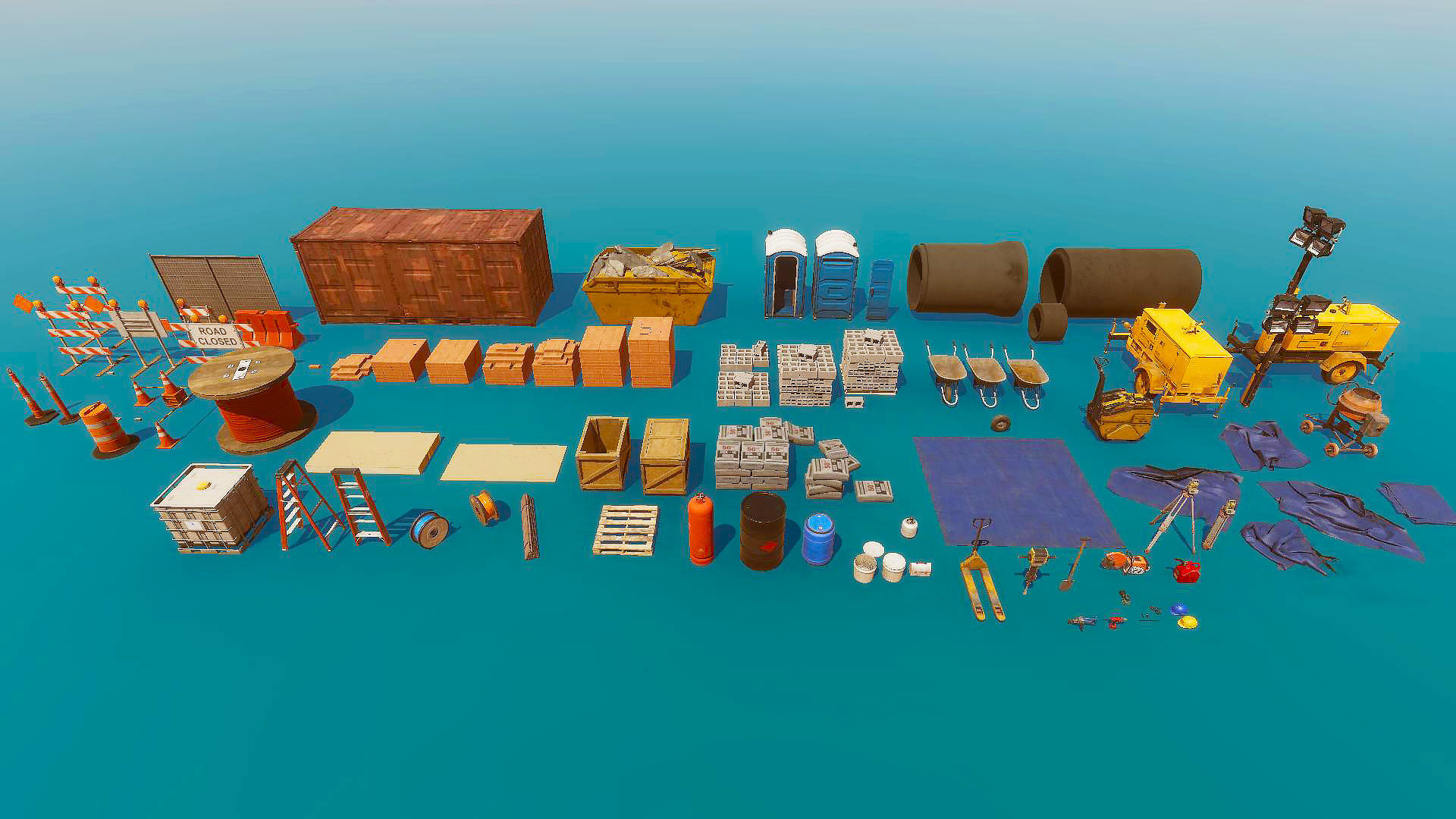 3D model Realistic Construction Props VR / AR / low-poly | CGTrader