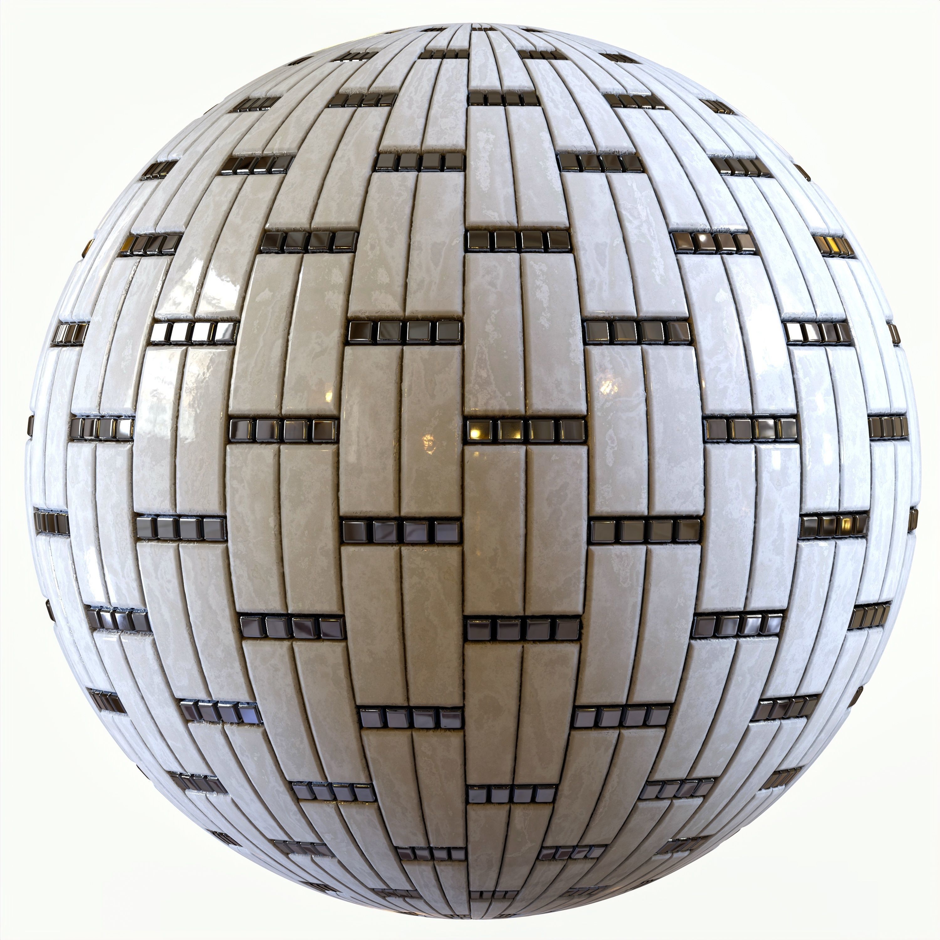 steel and marble tile PBR texture 004 Texture | CGTrader