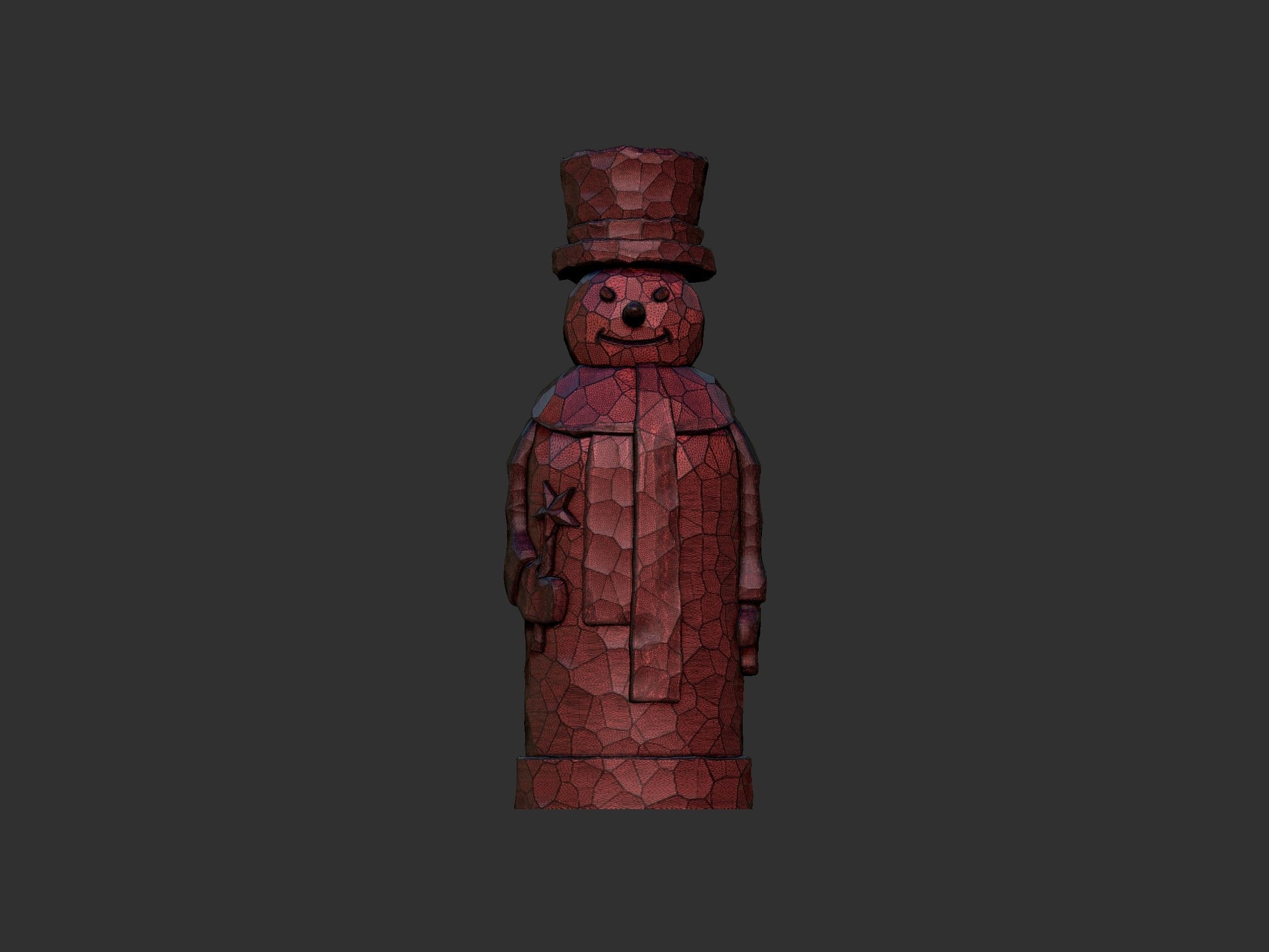 Snowman figure 3D model 3D printable | CGTrader