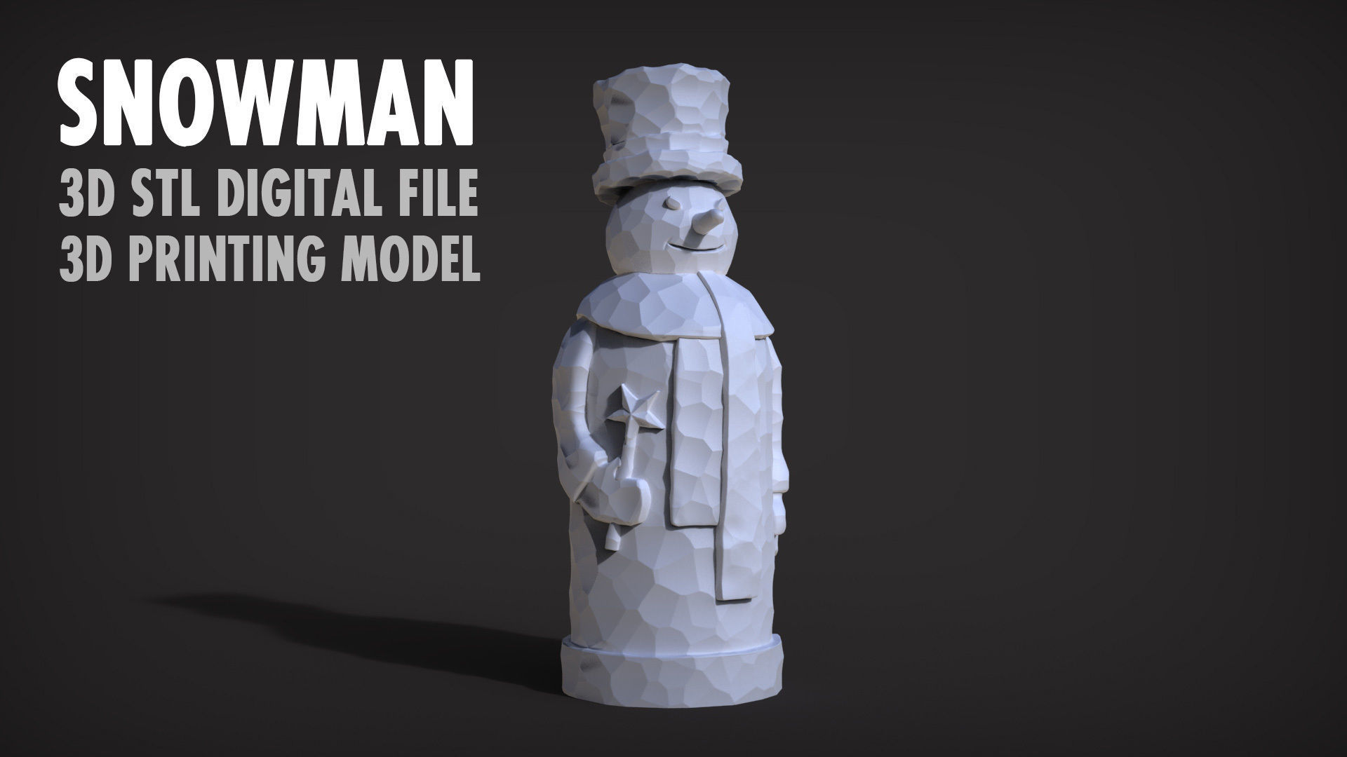 Snowman figure 3D model 3D printable | CGTrader