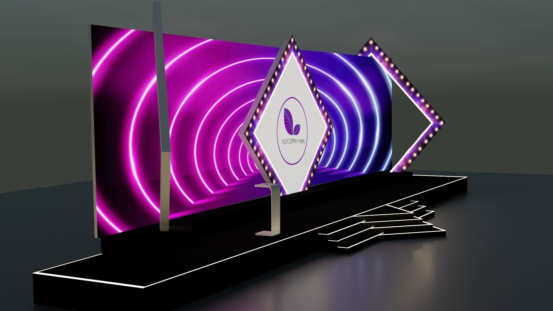 3D model stage without lights VR / AR / low-poly | CGTrader