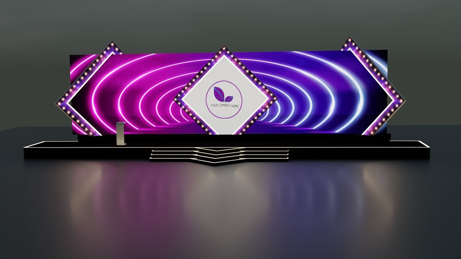 3D model stage without lights VR / AR / low-poly | CGTrader