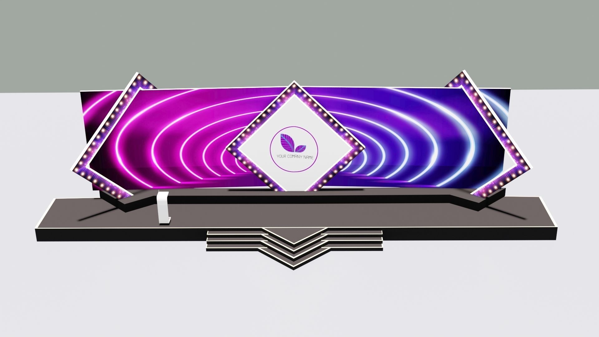 3D model stage without lights VR / AR / low-poly | CGTrader