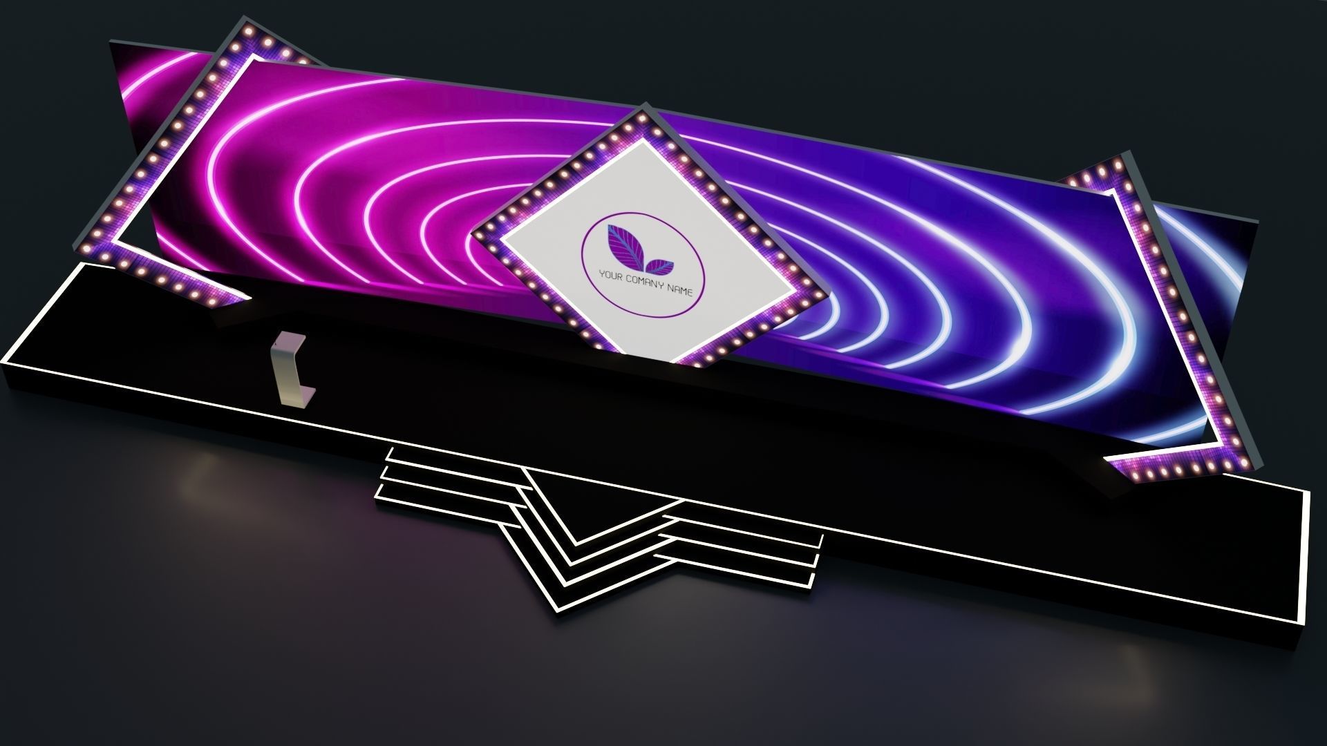 3D model stage without lights VR / AR / low-poly | CGTrader