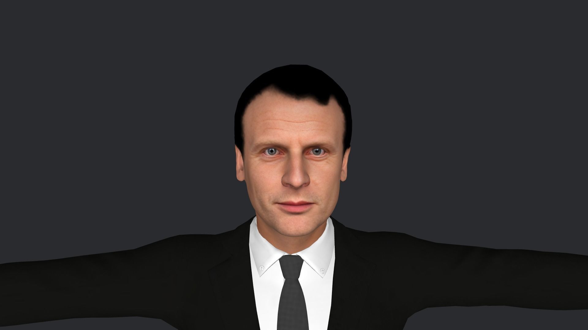 Emmanuel Macron Hyper Realistic Full Body Rigged Character 3D model ...