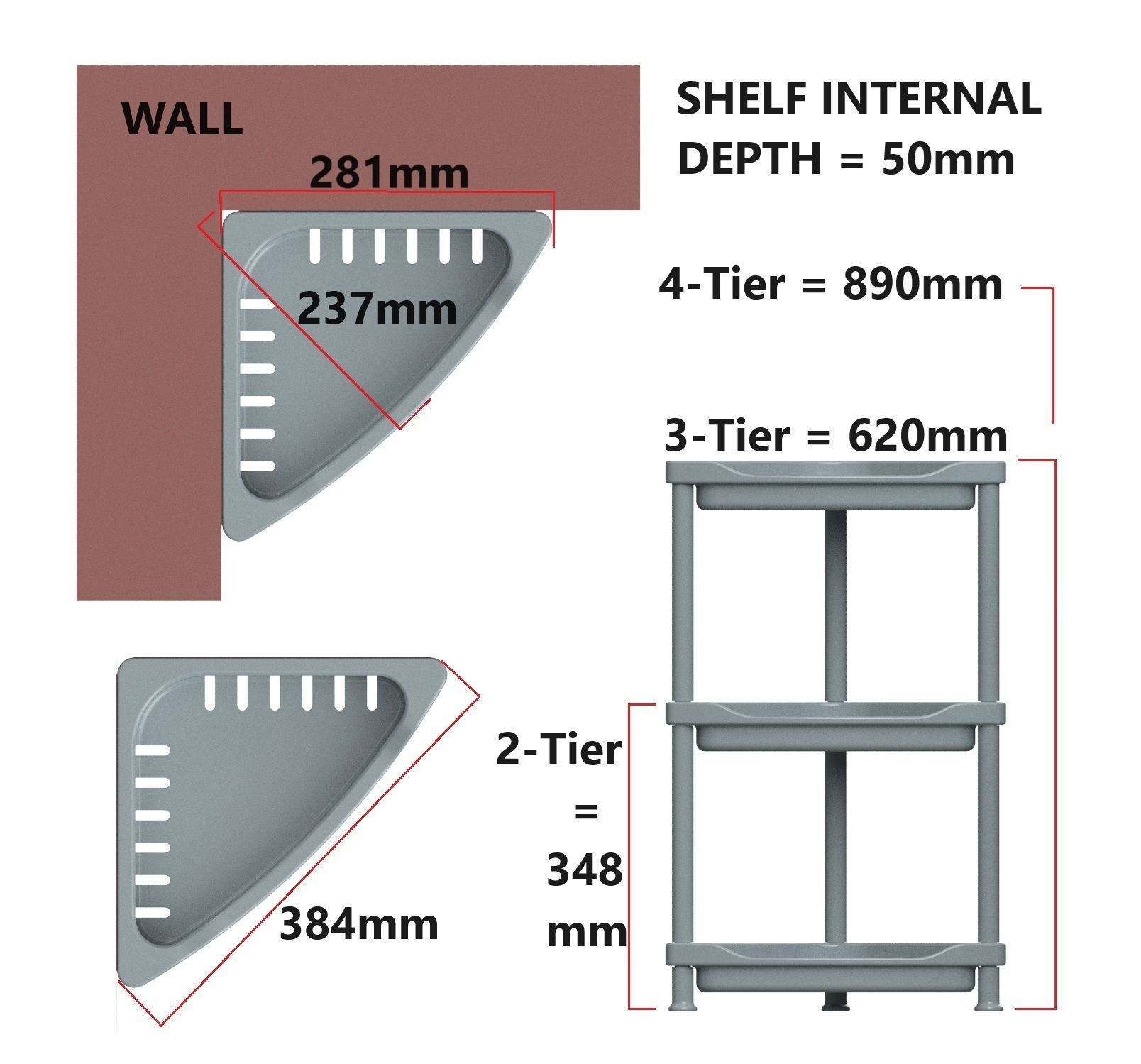 Stackable Corner Shelf Unit 3D model 3D printable | CGTrader
