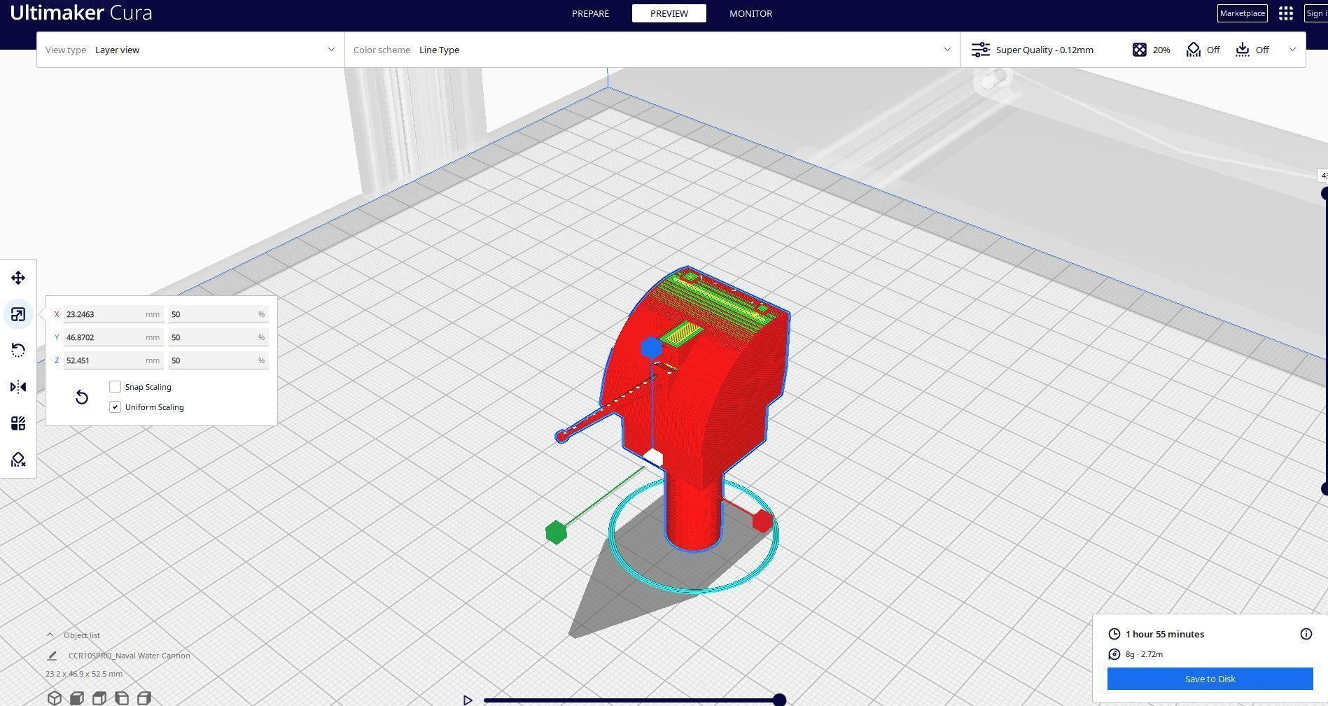 Ship water cannon 3D model 3D printable | CGTrader