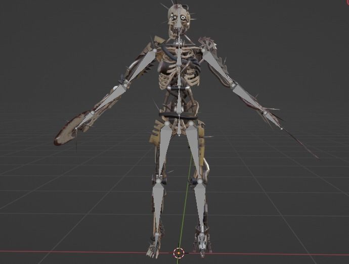 Mechanical monster skeleton lowpoly gameready monster model free VR ...