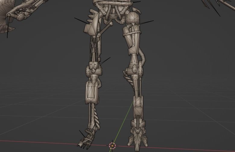 Mechanical monster skeleton lowpoly gameready monster model free VR ...
