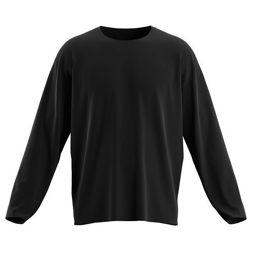 Long sleeve T-shirt 3D model | CGTrader
