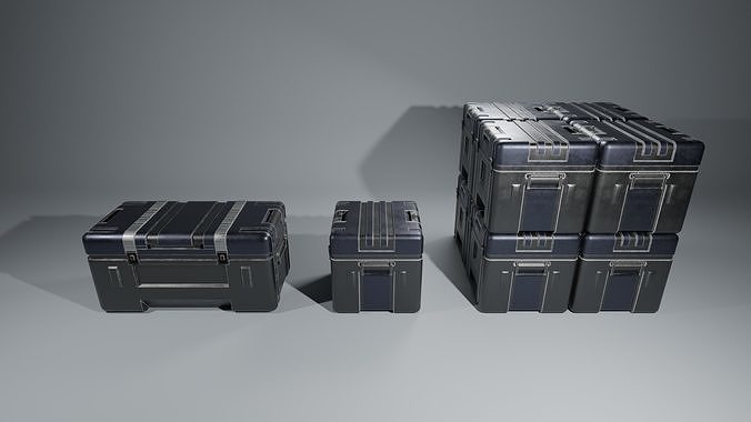 Sci-Fi Industrial Military Crates 3D model | CGTrader