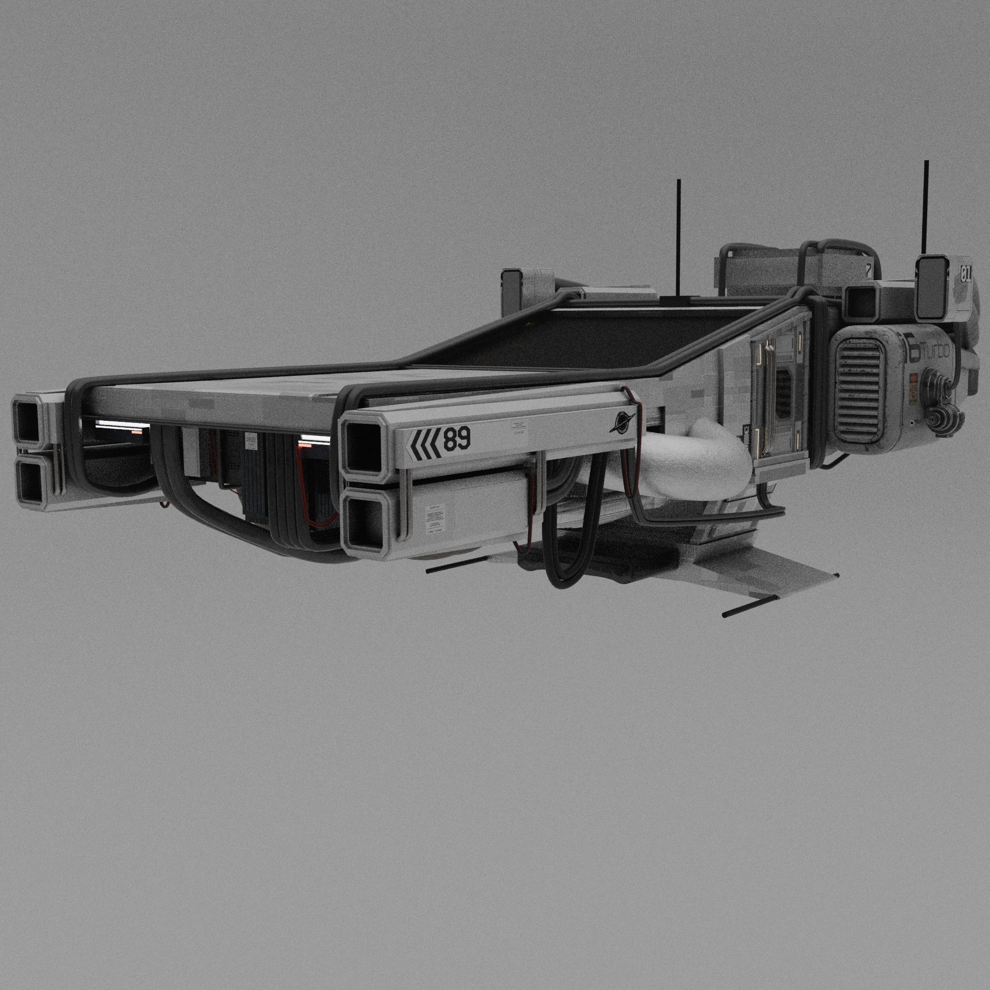 Blender sci fi spaceship 3D model | CGTrader