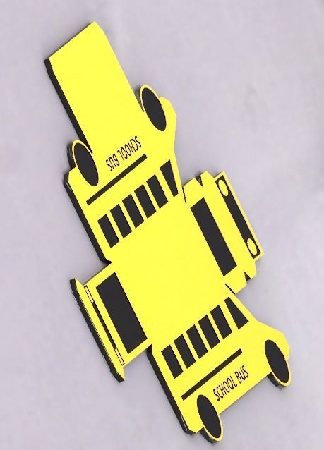 3D model bus boxy world for kids cardboard bus School bus cardboard ...