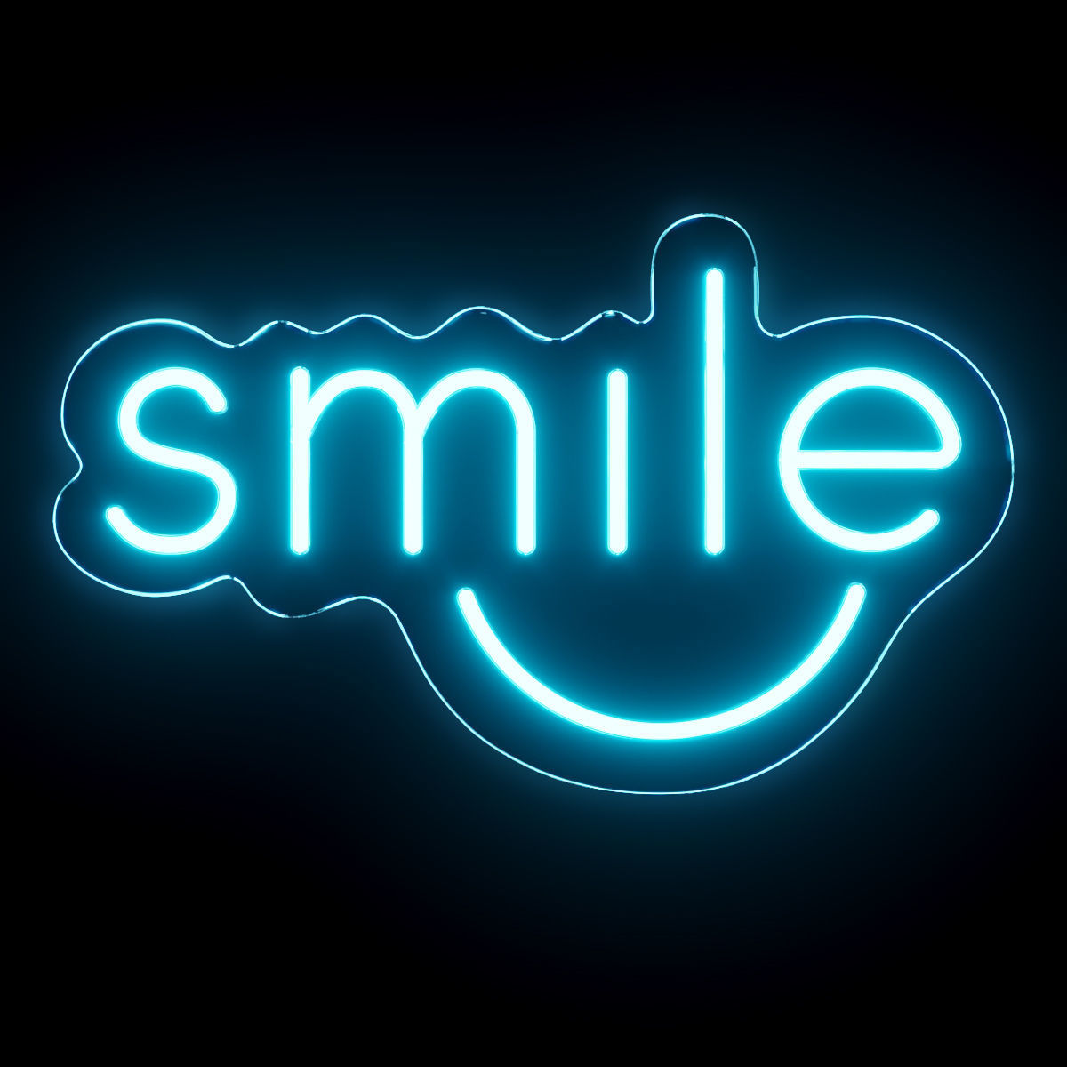 Smile Neon Sign 3D model | CGTrader