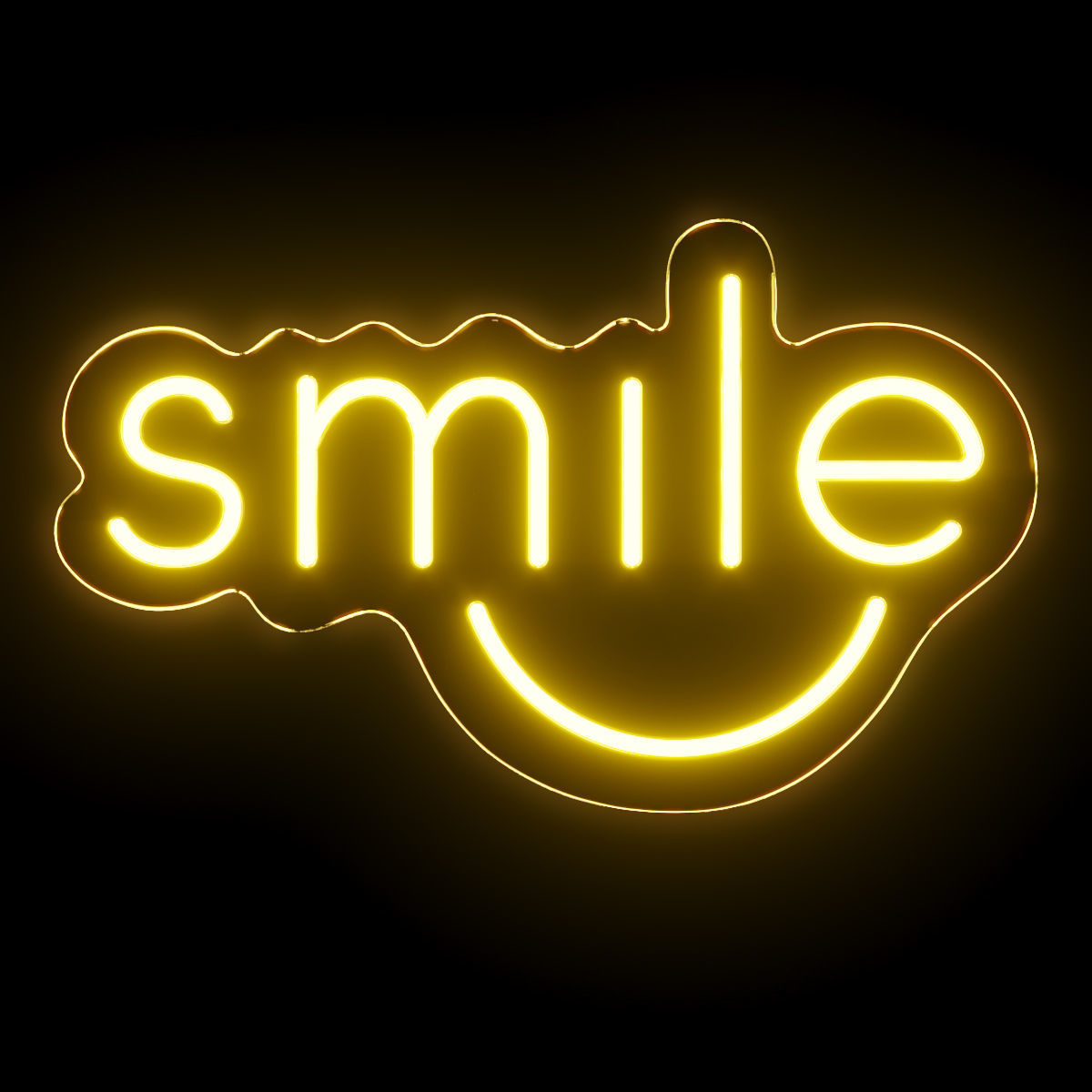 Smile Neon Sign 3D model | CGTrader
